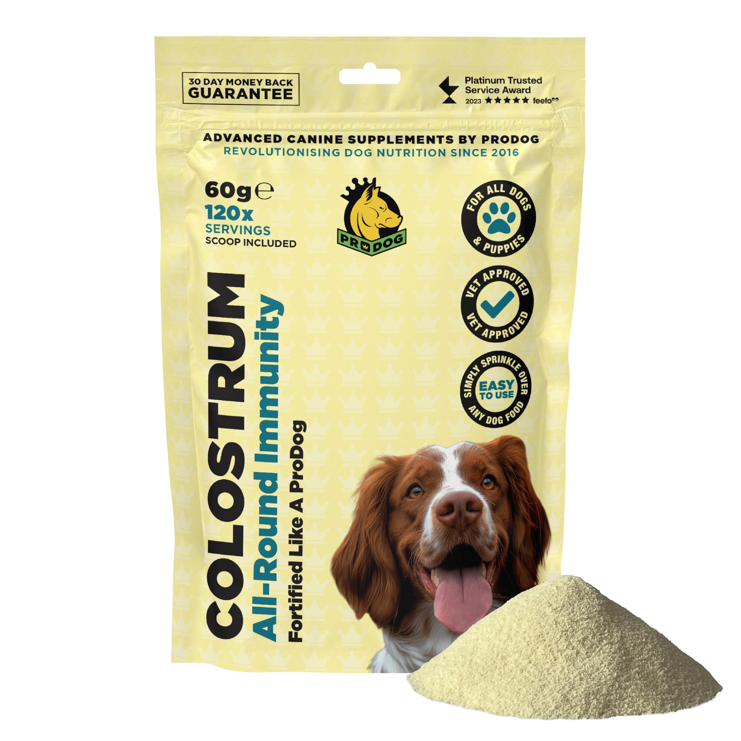 ProDog Colostrum For Dogs Supplement - 120 Servings | All Round Immune ...