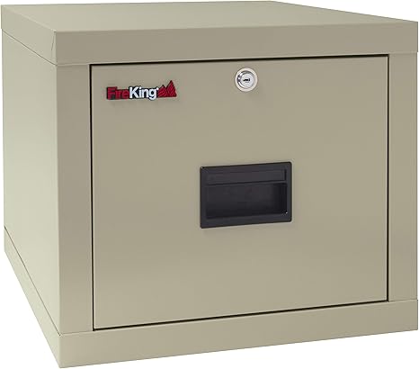Amazon.com: FireKing One Drawer Filing Cabinet, Pewter Powder Coat ...