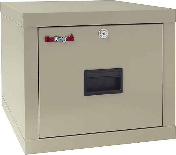 Amazon.com: FireKing One Drawer Filing Cabinet, Pewter Powder Coat ...