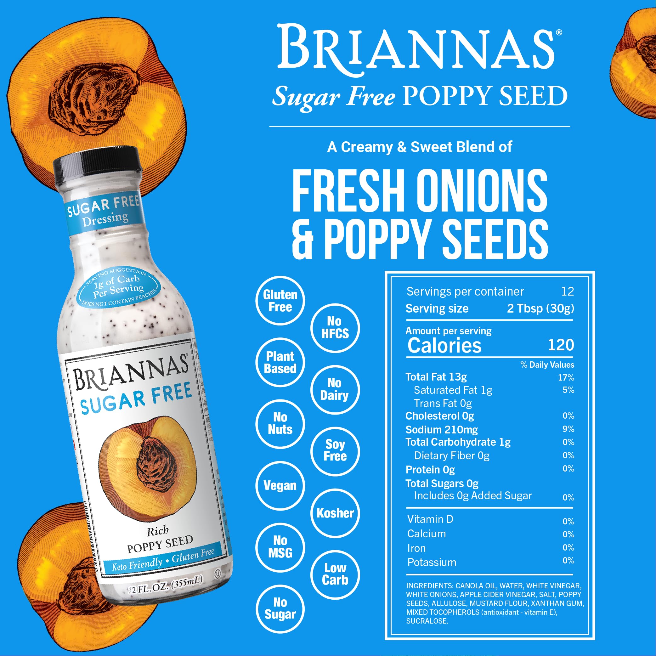 Snapklik.com : BRIANNAS - Sugar Free Rich Poppy Seed Dressing & Sugar ...