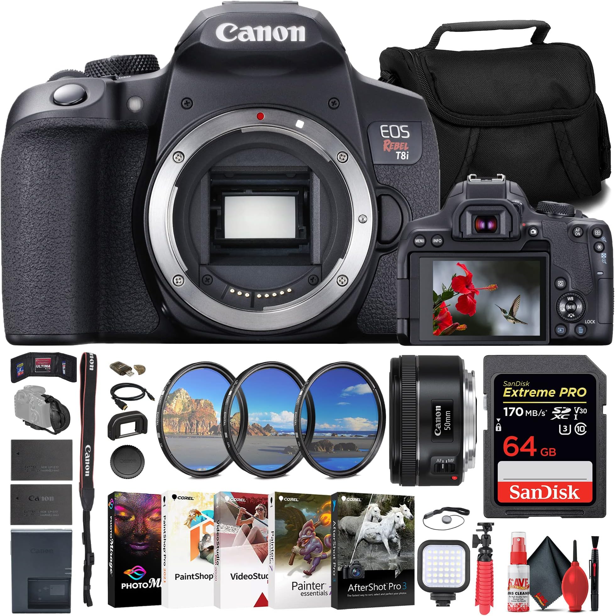 Amazon.com : Canon EOS Rebel T8i DSLR Camera (Body Only) (3924C001 ...