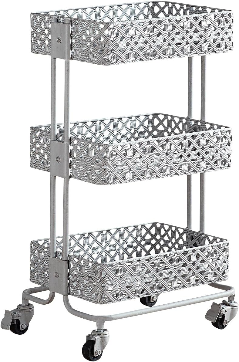 Amazon.com: Pier 1 Imports Links 3-Tier Gray Rolling Trolley Storage ...