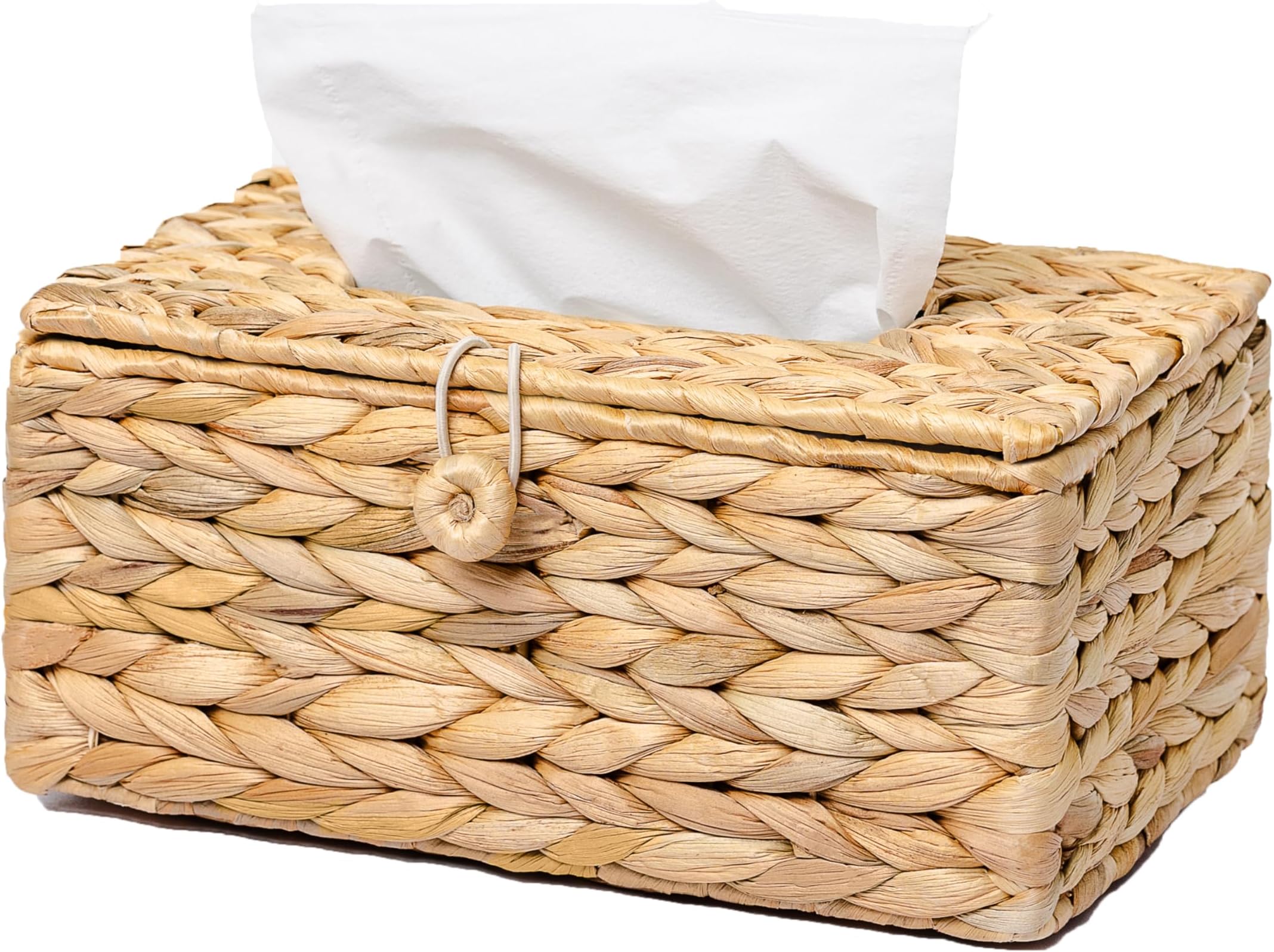 Amazon.com: Sumnacon Tissue Box Cover Rectangle Tissue Box Rattan ...