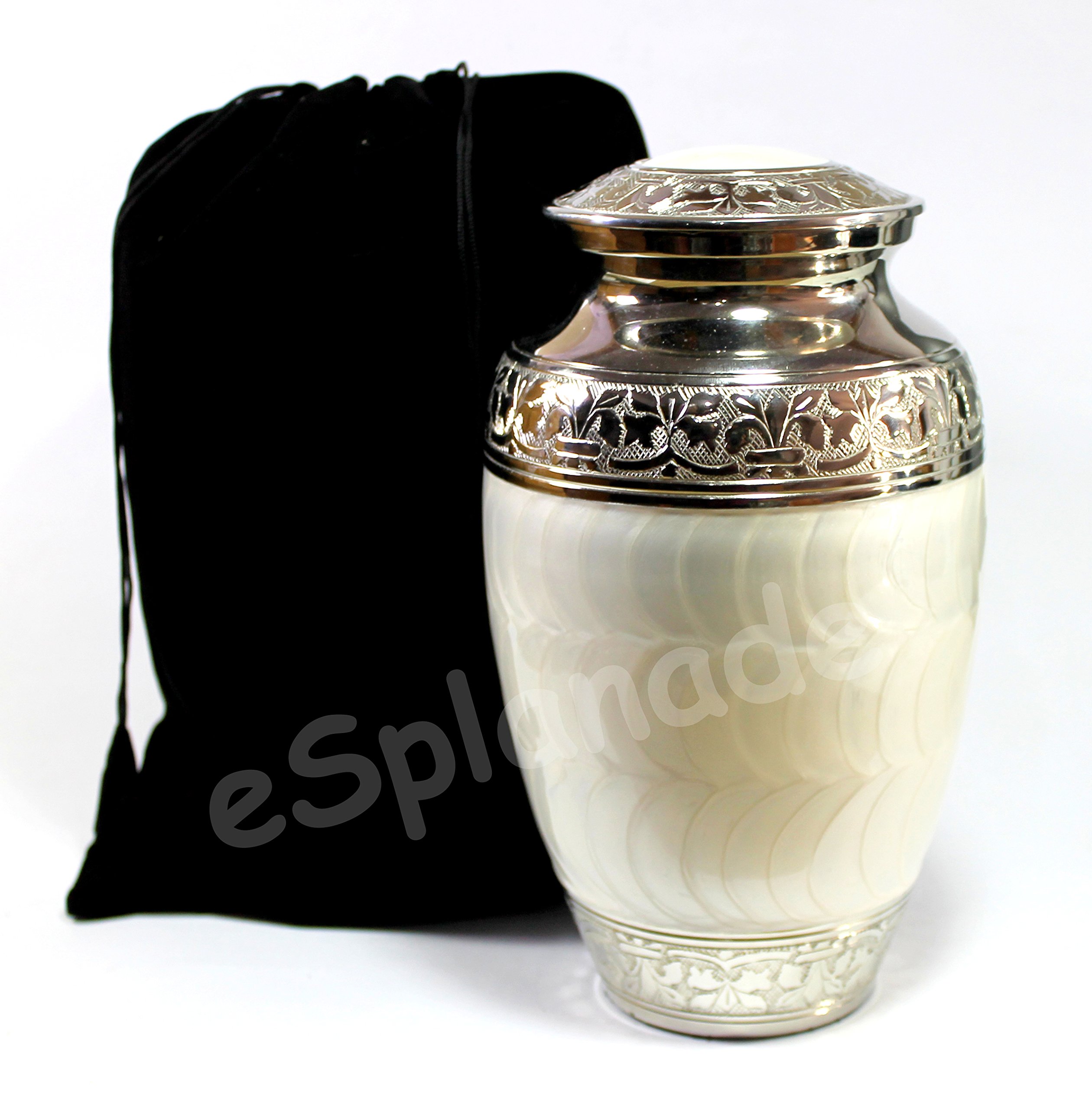 eSplanade Brass Cremation Urn Memorial Human Ashes Container Jar Pot ...