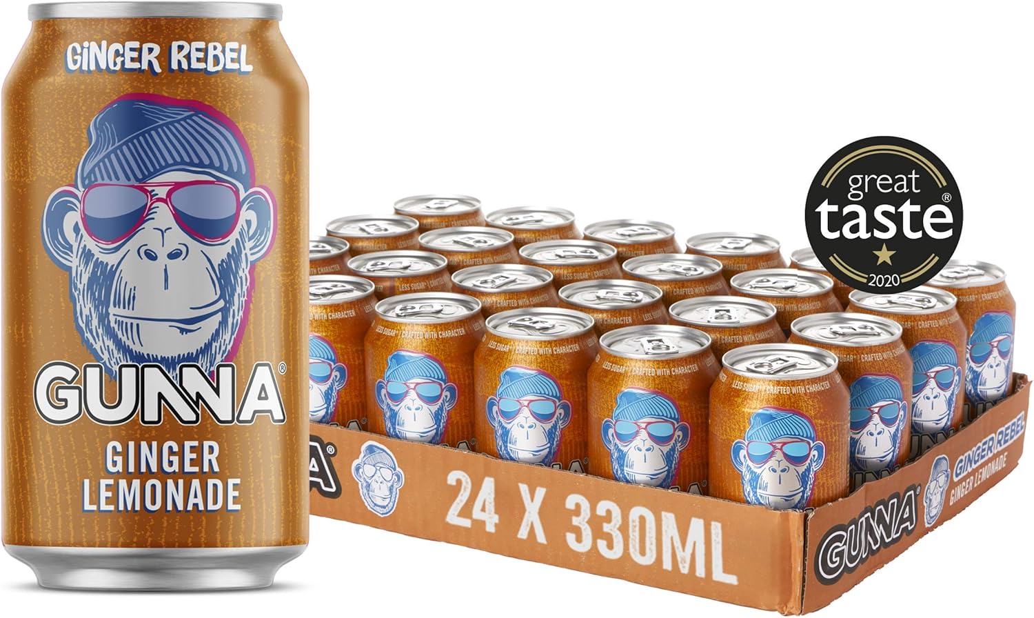 Gunna Fizzy Drinks, 24 Cans, Ginger Beer Reinvented, Ginger Lemonade ...