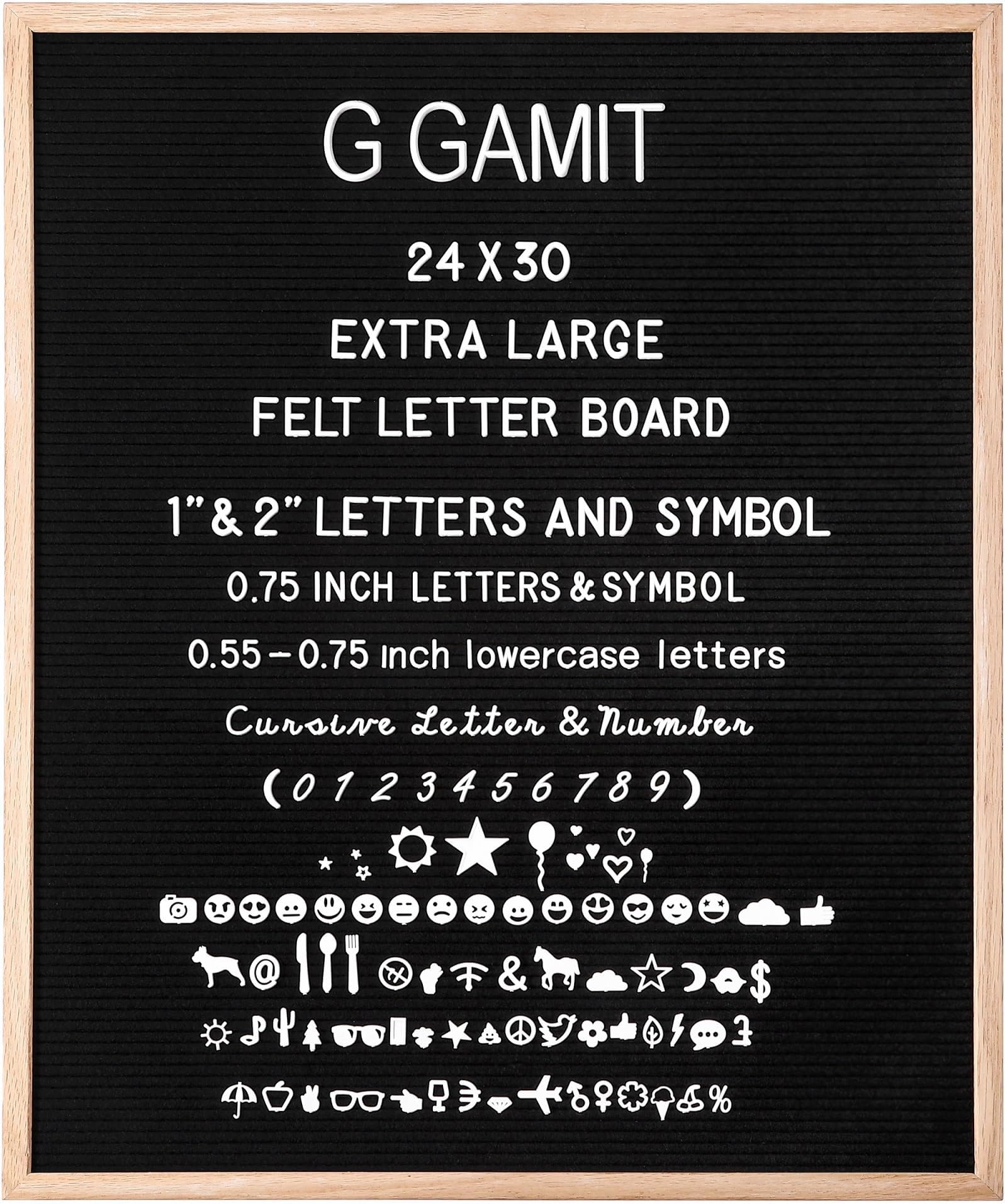 Amazon.com : G Gamit Extra Large felt letter board 24x30Inch, Large ...