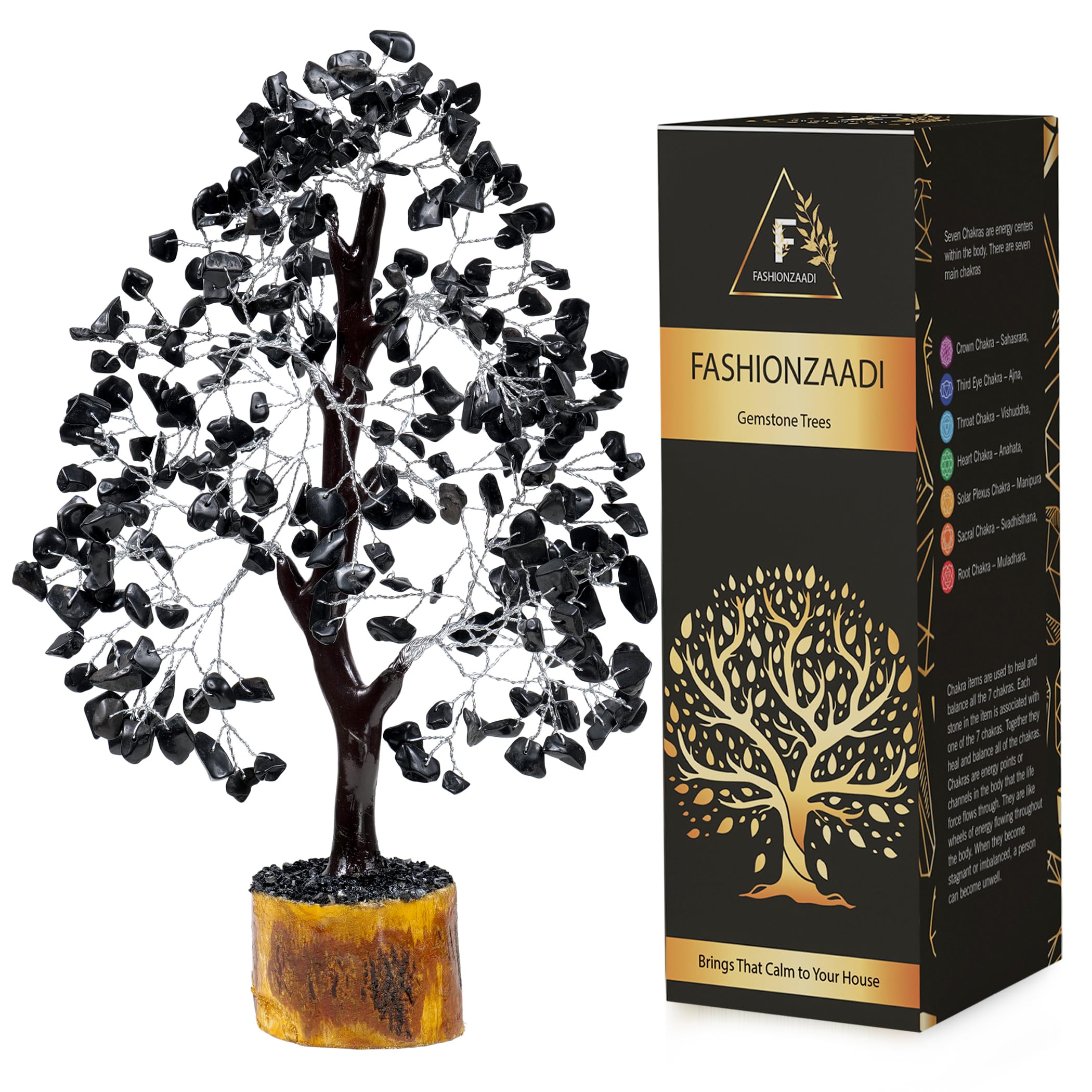 Amazon.com: Black Tourmaline Tree - Gemstone Tree - Positive Energy ...
