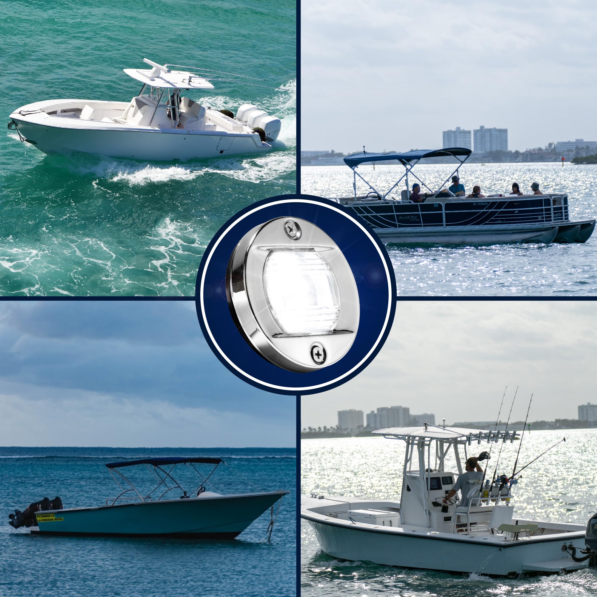 Rear Mounted Led Boat Lights Flush Mount LED Navigation Lights For