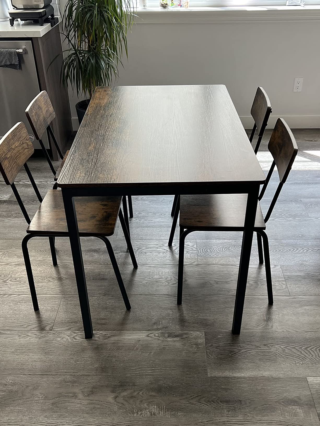 $33/mo - Finance TCENLON Kitchen Table Chair 4 Dining Table Set for 4 ...