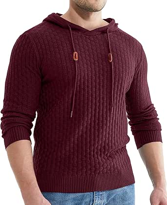 Askdeer Men's Sweater Pullover Long Sleeve Solid Classic Knitted ...