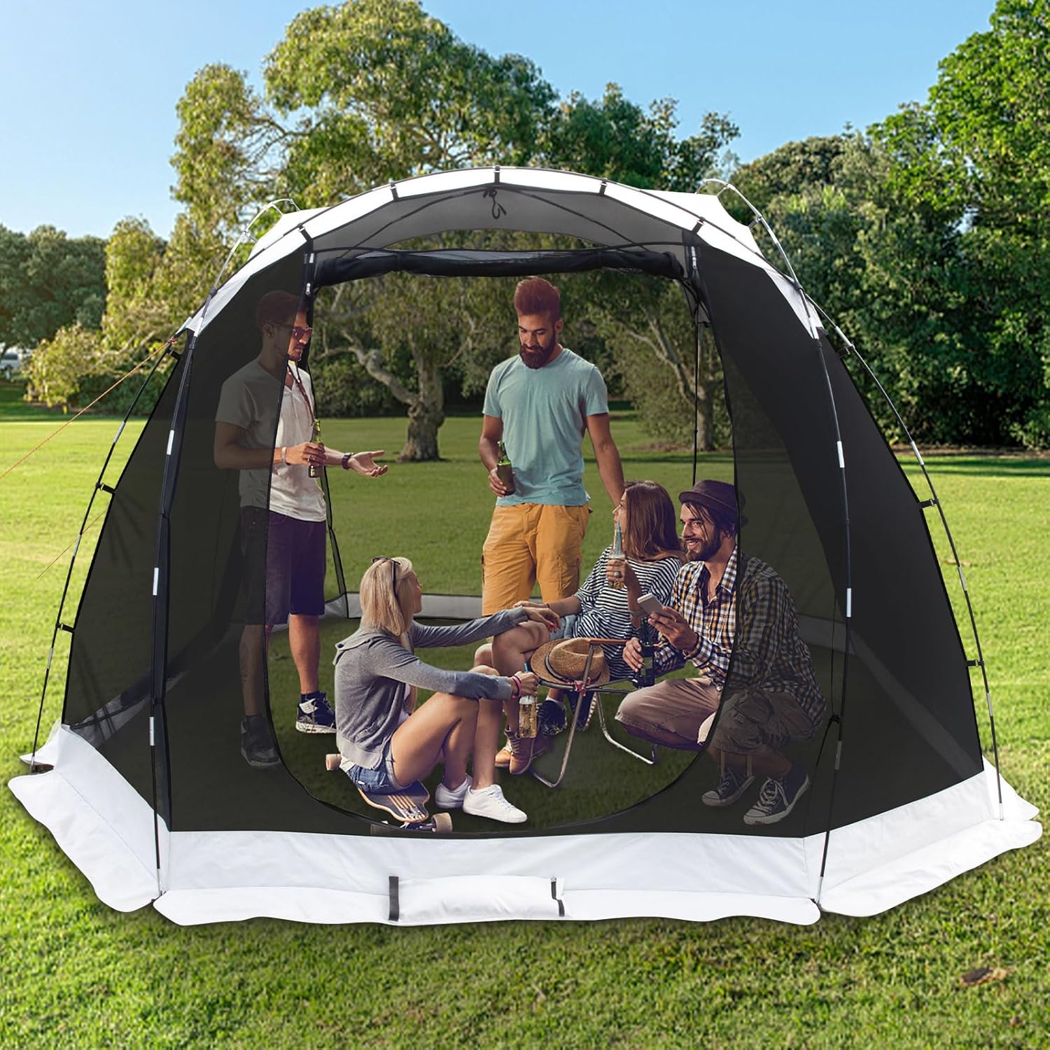 Amazon.com : RUNBOW Screen House Room Outdoor Camping Tent, 4-6 Persons ...