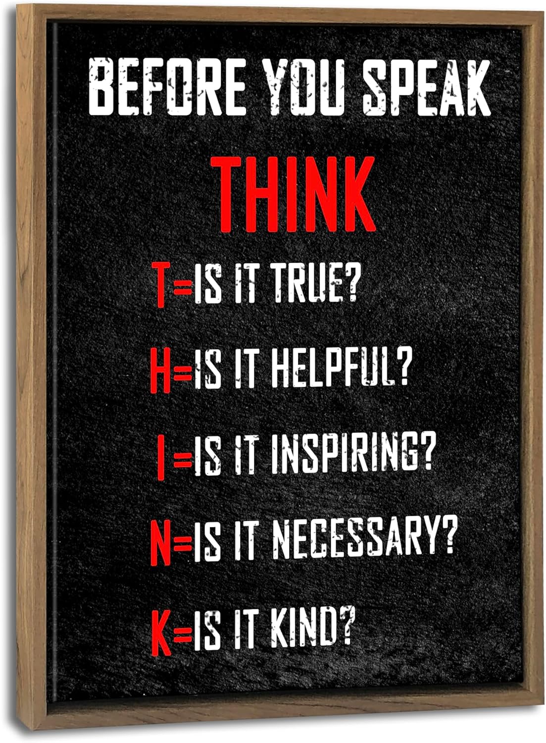 Amazon.com: Pyradecor Framed Wall Art Inspirational Poster Canvas ...