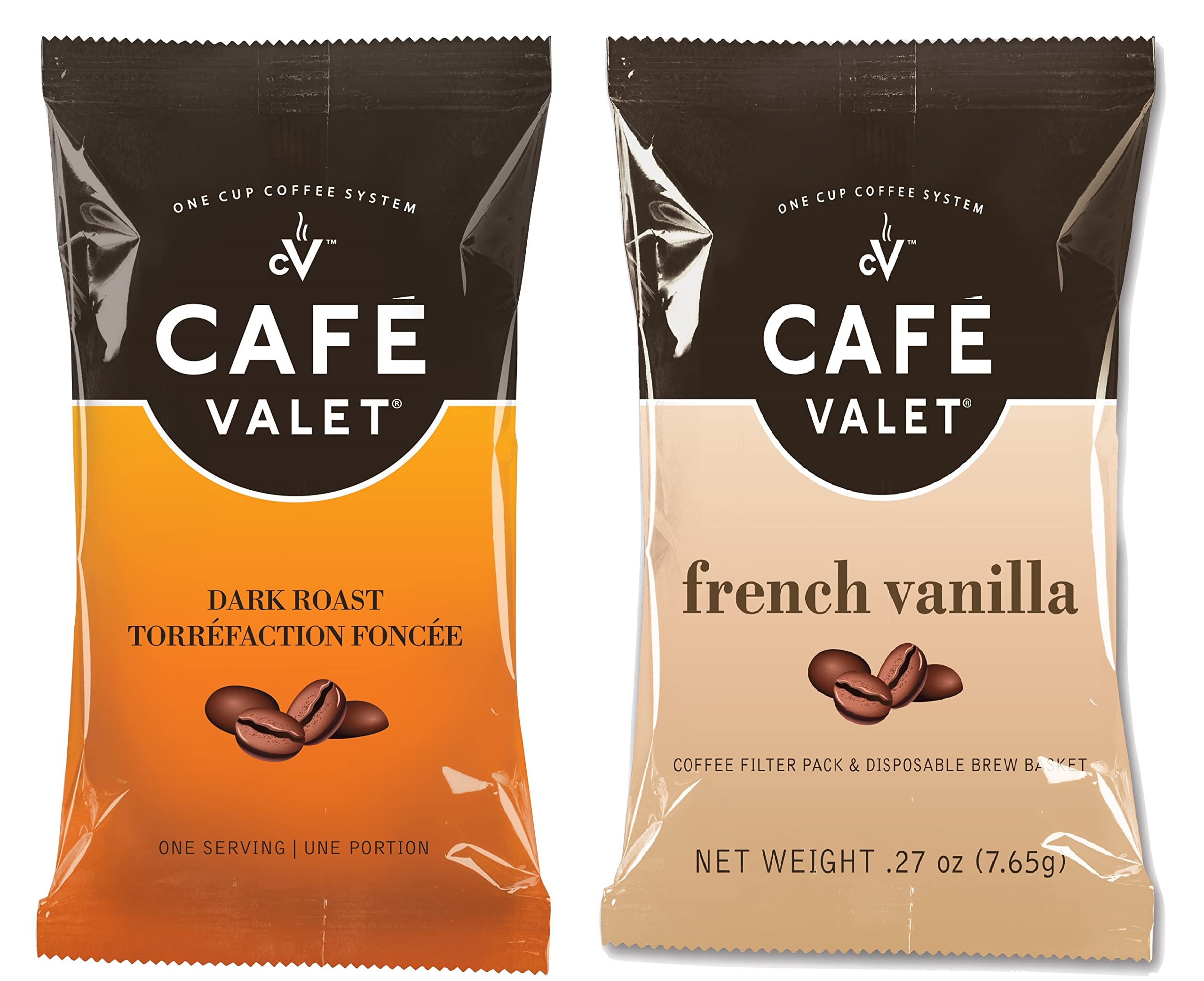 Amazon.com: Cafe Valet Single Serve Individually Wrapped Coffee Packs ...