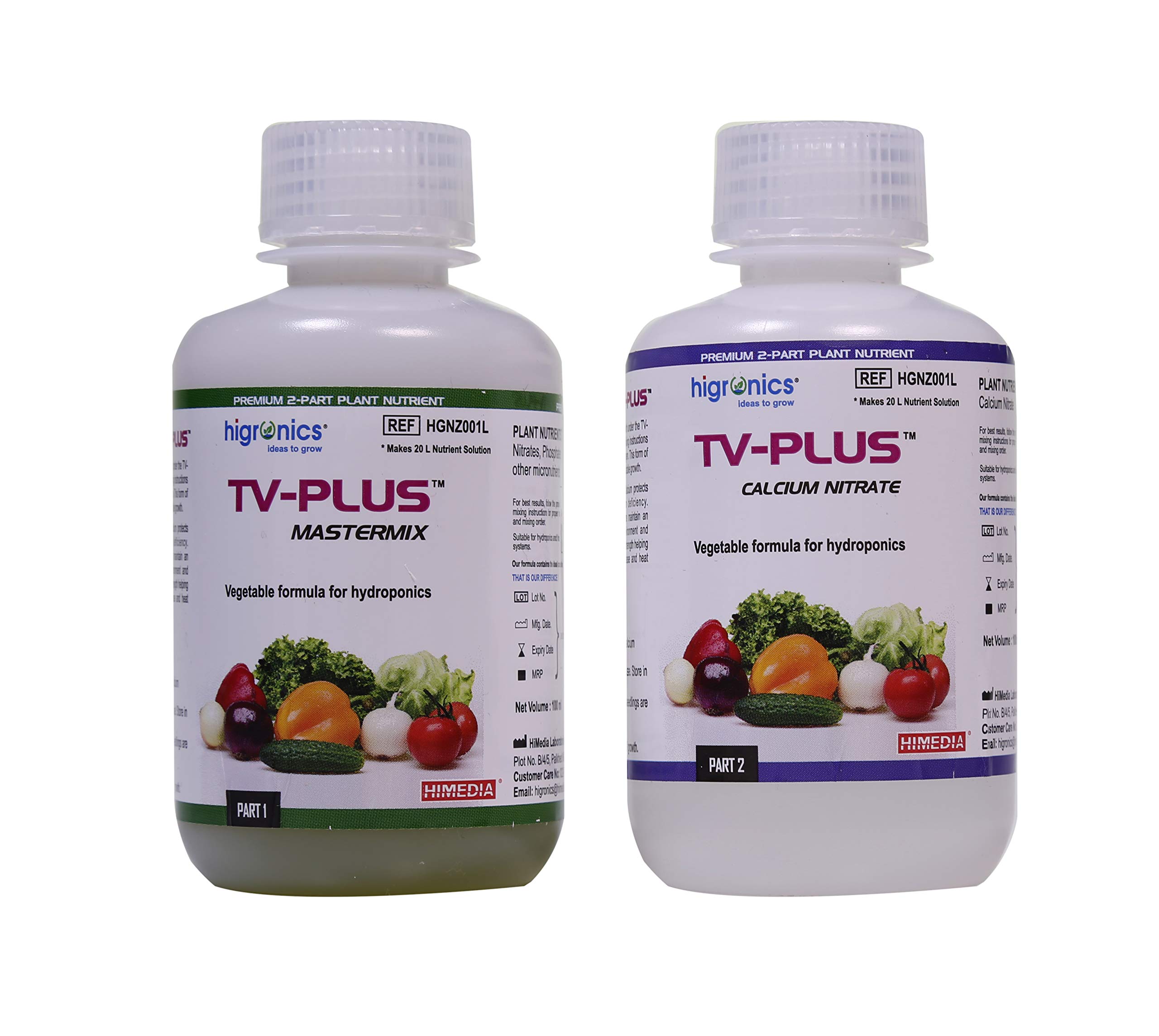 Higronics Hydroponics Nutrients TV - Plus™ - 100ml (2 Part-Liquid ...