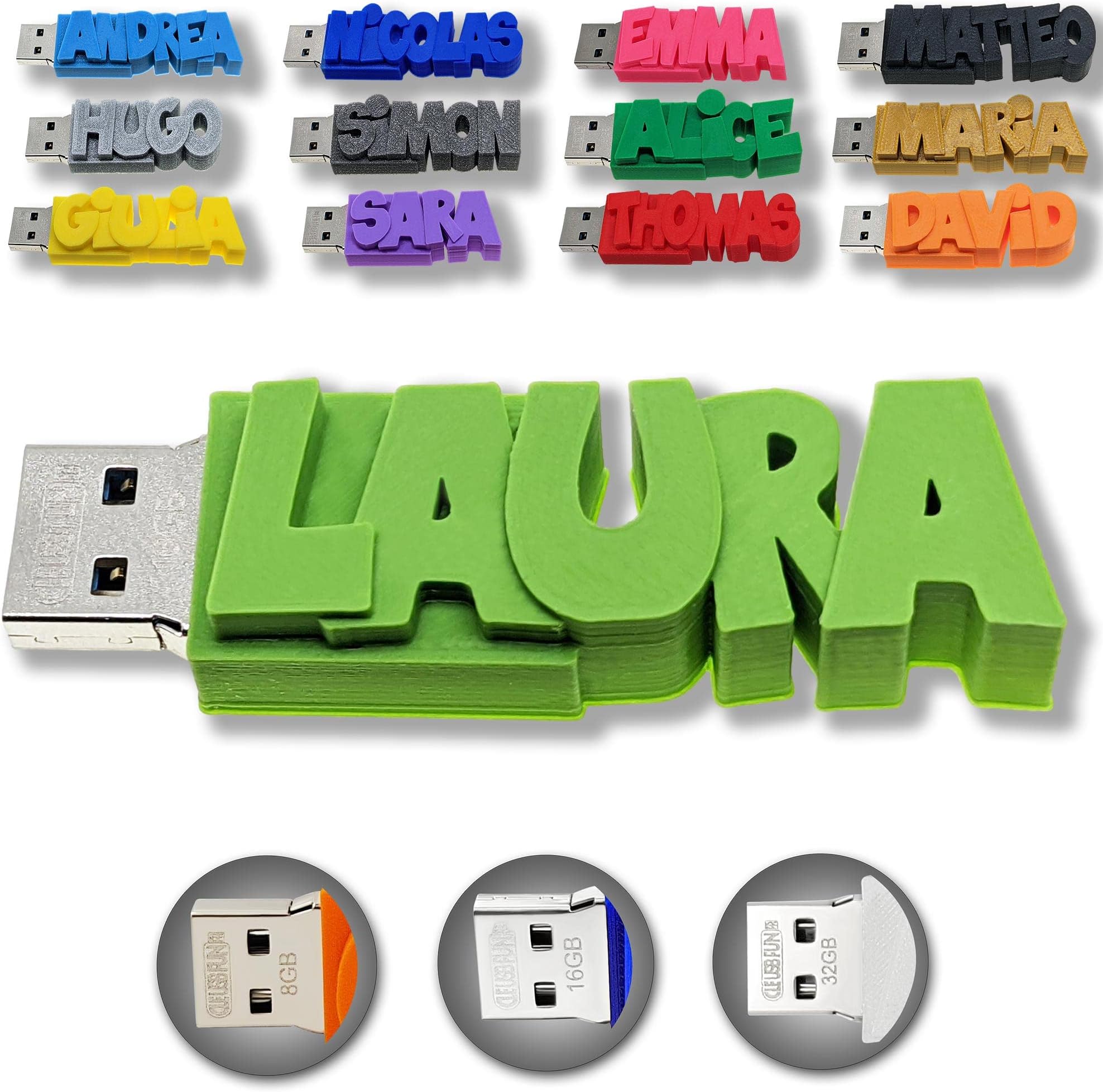 Amazon.com: Customized USB Stick with Personalized Name, Date or ...