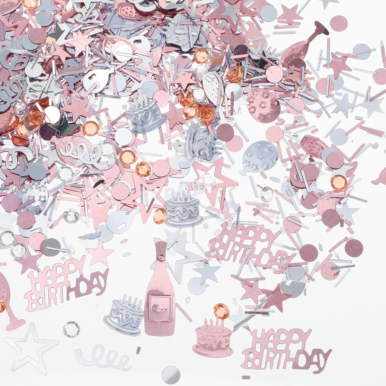 Amazon.com: Pink Confetti Birthday Decorations Birthday Confetti ...