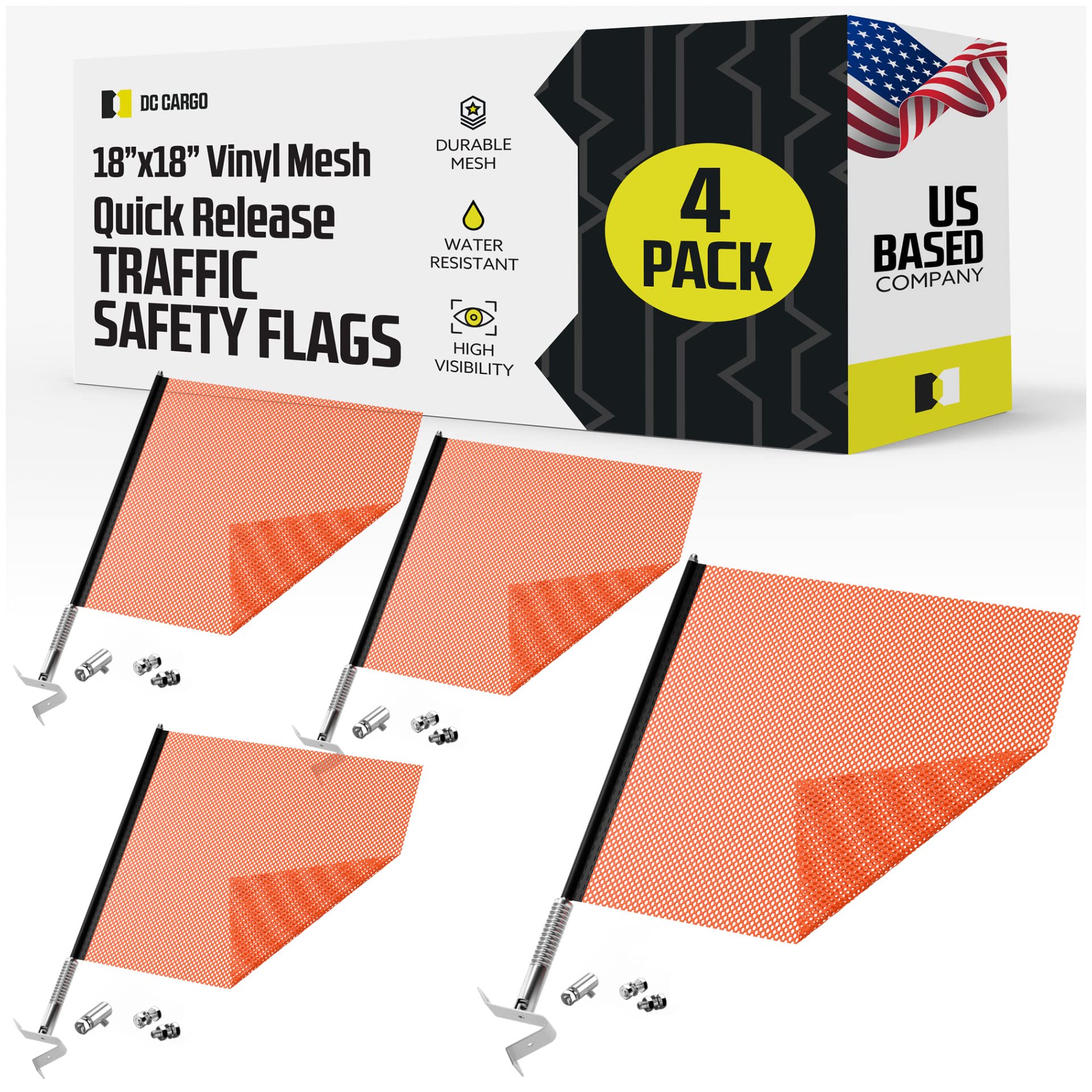 Snapklik.com : DC Cargo Quick Release Flag Mount Warning Flags For ...