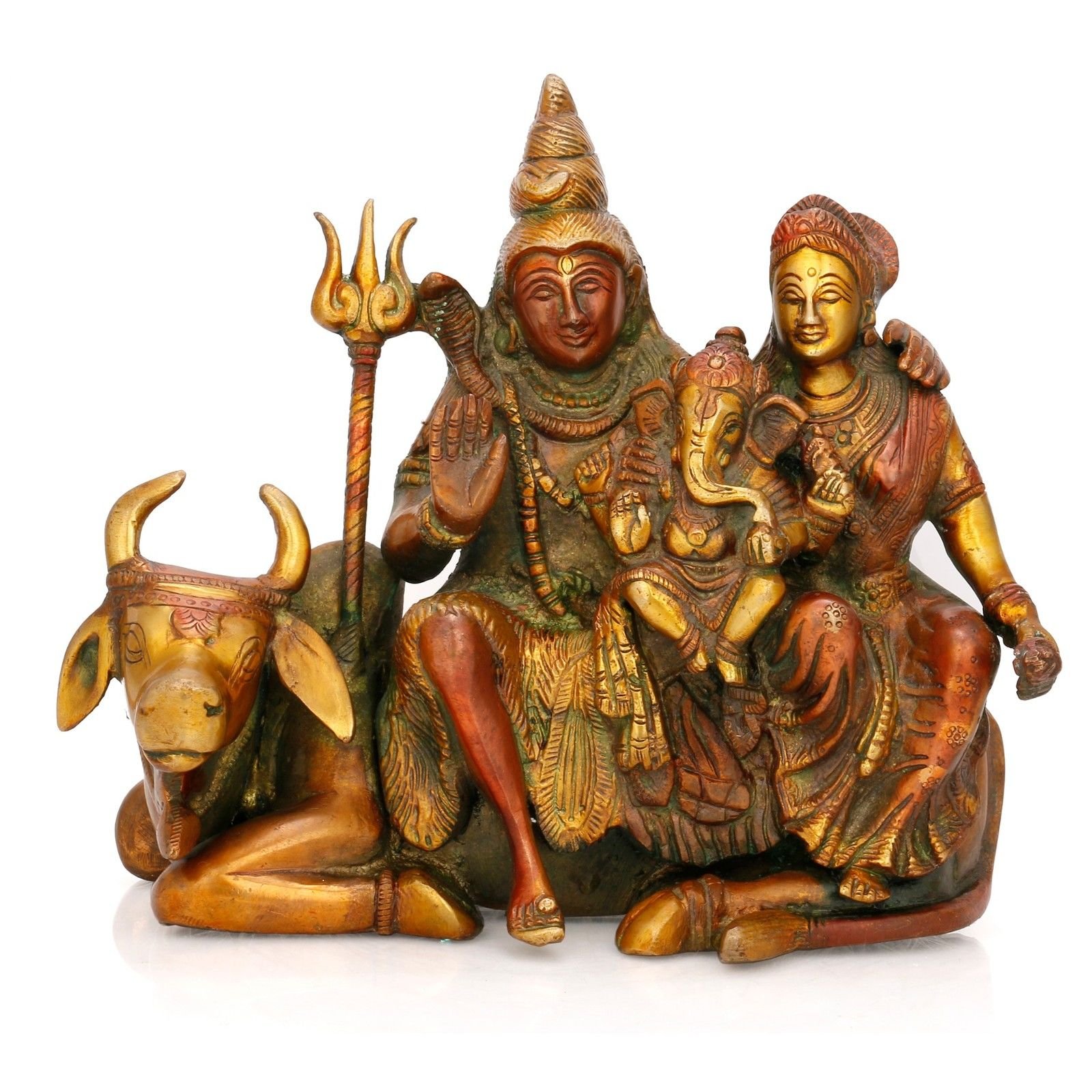 Buy Collectible India Lord Shiva Family Idol Hindu God Figurine Statue ...