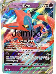 Amazon.com: Deoxys VSTAR - **Oversize** - Pokémon Jumbo Card - Black ...