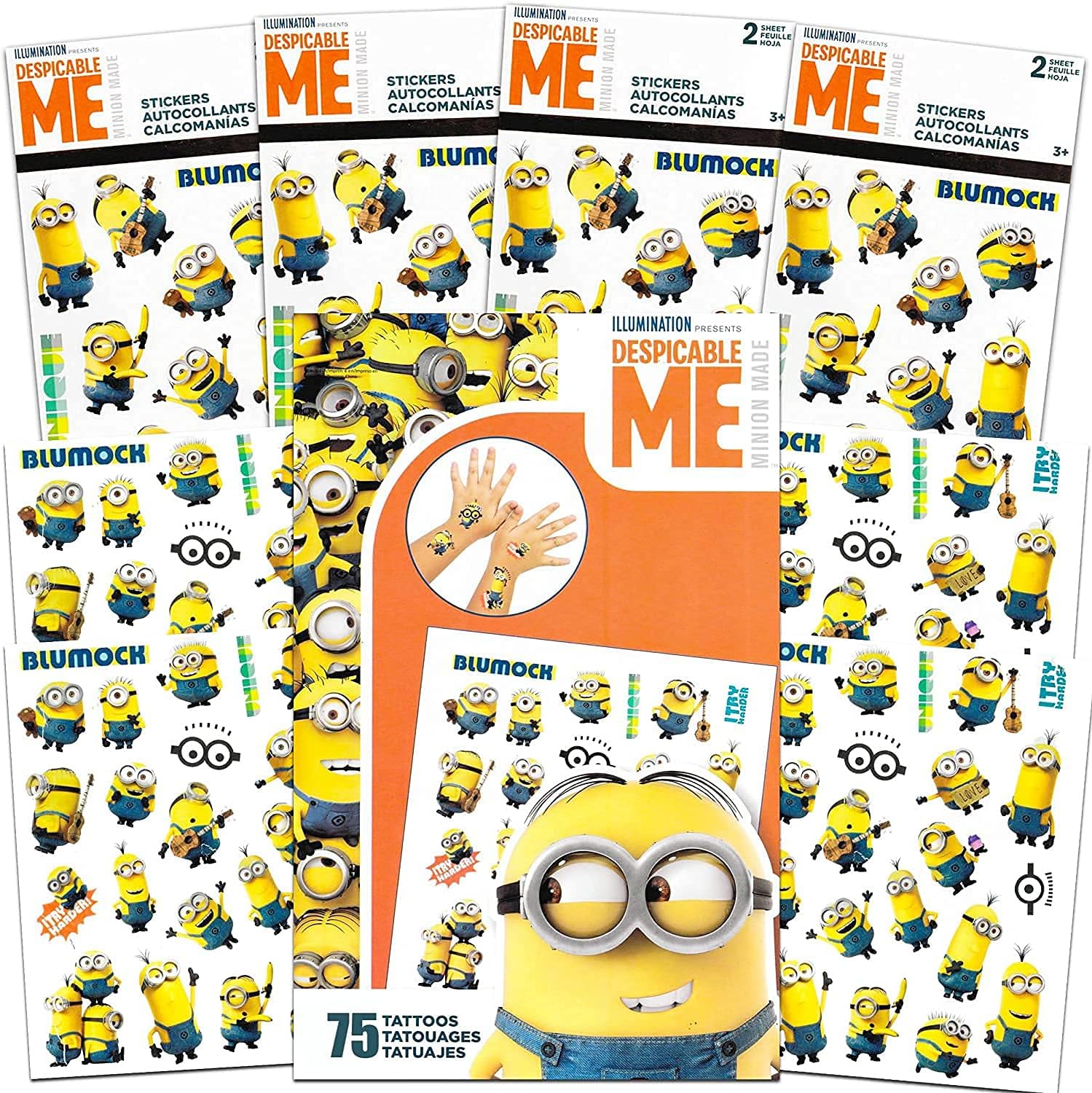 Amazon.com: Minnie Mouse Stickers & Tattoos Party Favor Pack (Bundle ...