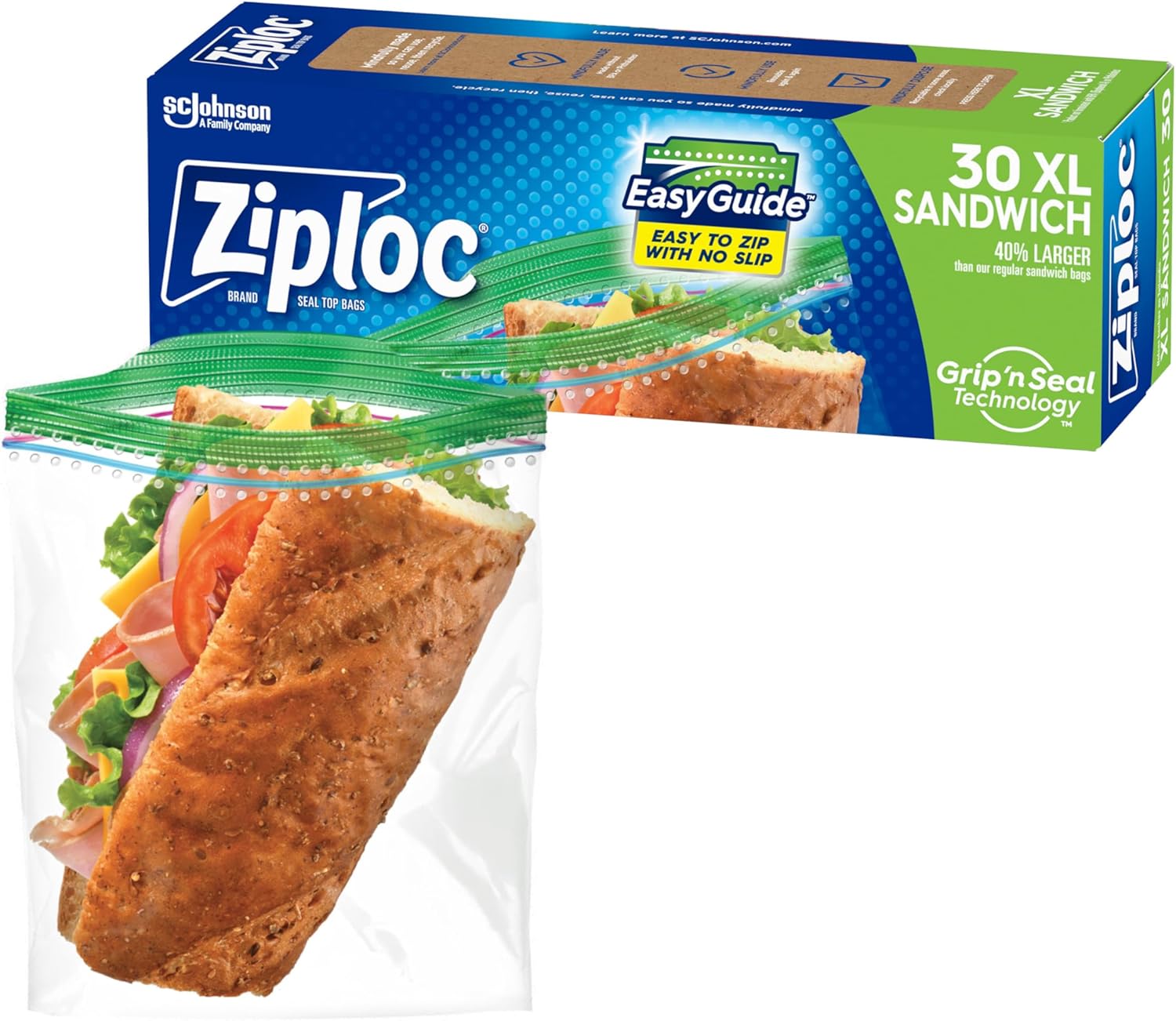 Ziploc Sandwich Bags, Extra Large-30 ct by S C Johnson Wax : Amazon.de: Baumarkt