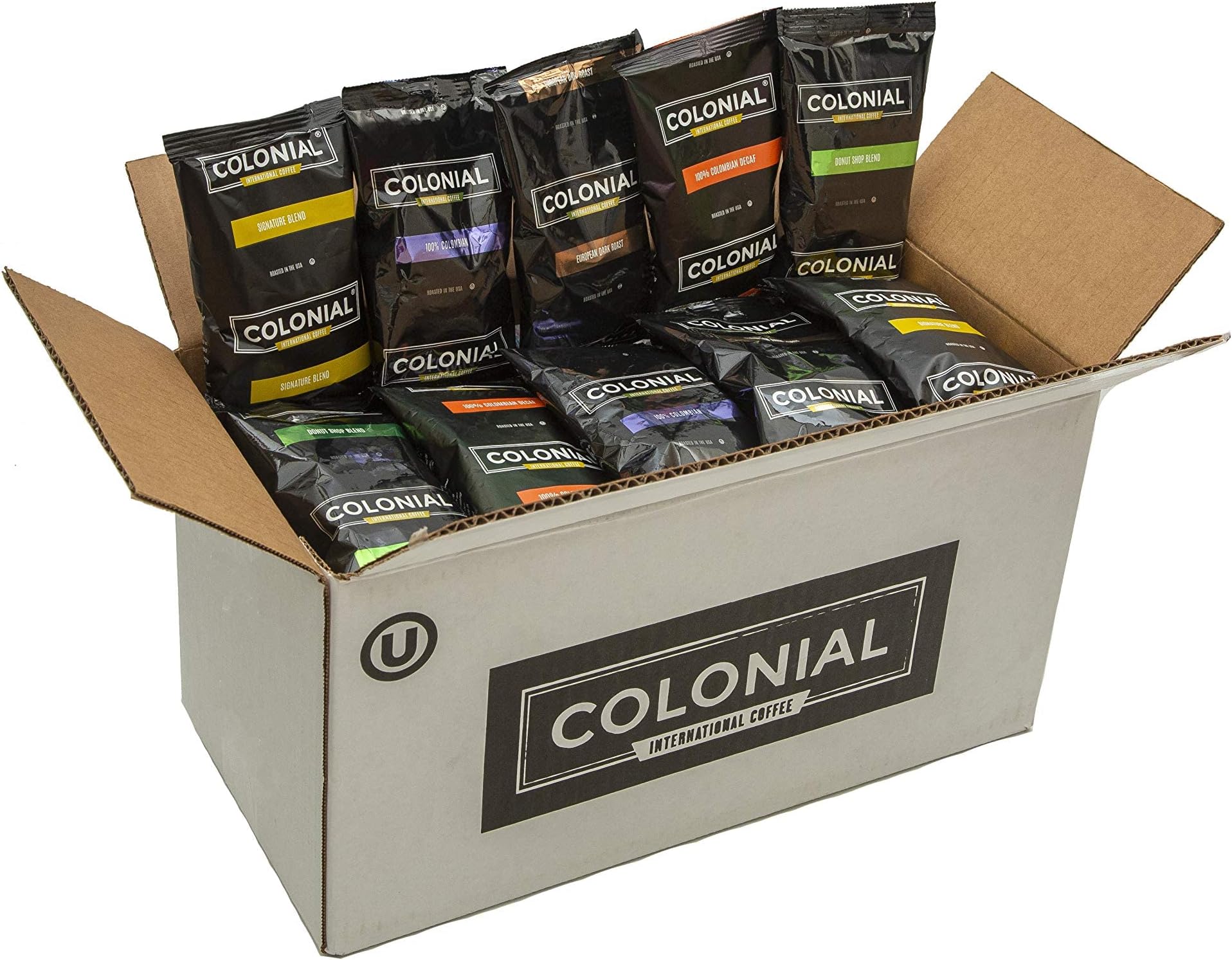 Amazon.com: Colonial Coffee Packets, Pre Ground Assorted Variety Coffee ...