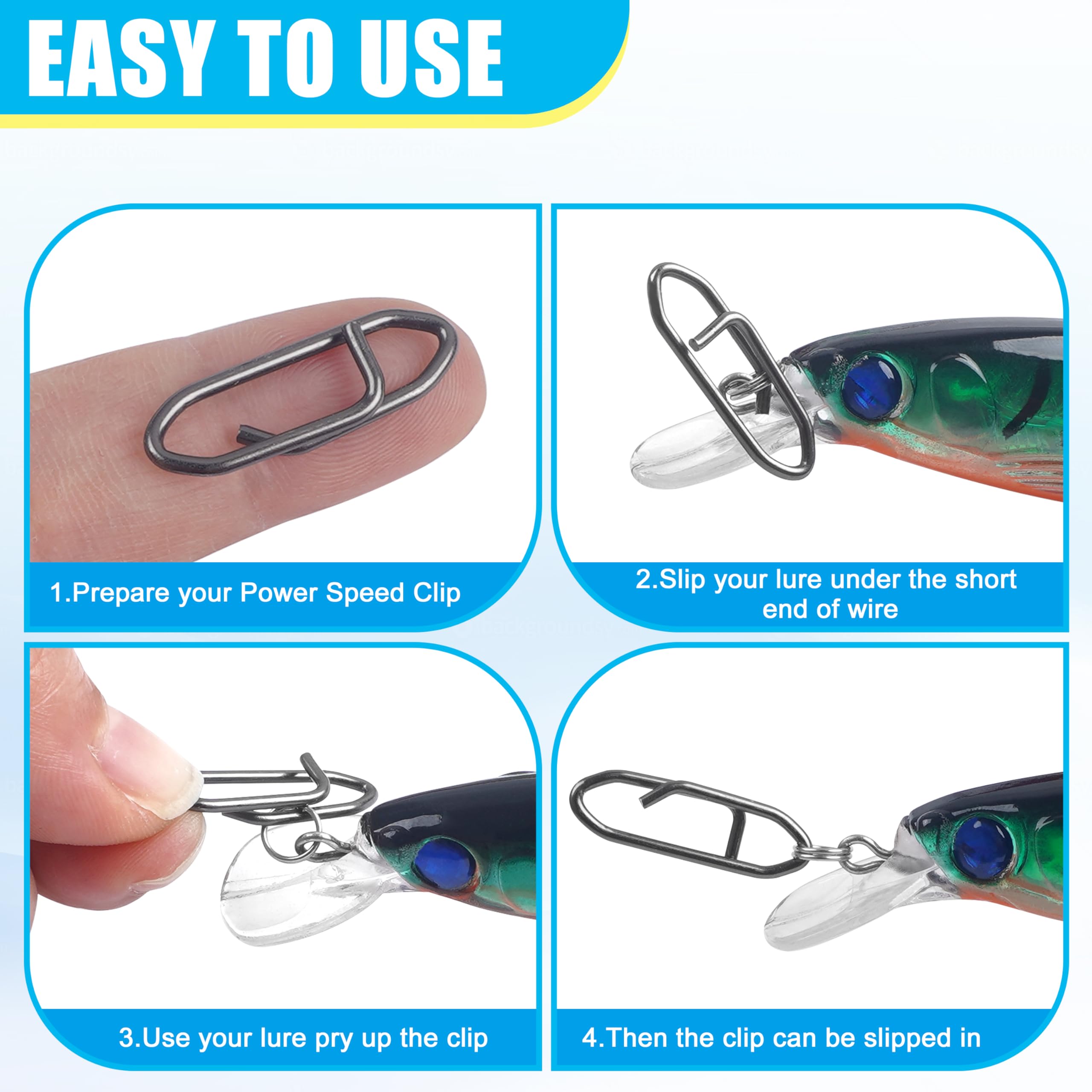 Stainless Steel Fishing Clips 190-Piece Fishing Snap Kit - Stainless ...