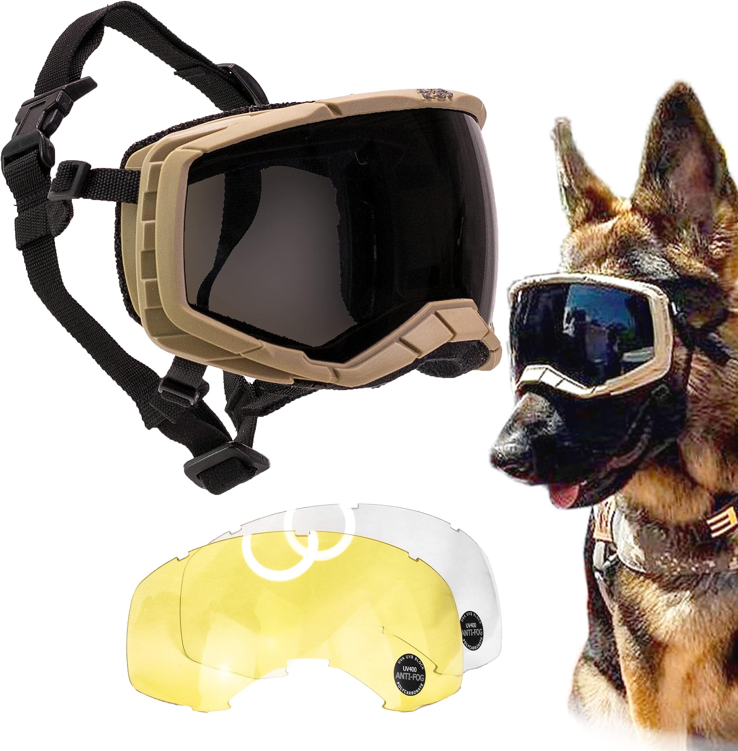 Amazon.com : Doggles Originalz Medium Frame Goggles for Dogs with Smoke ...