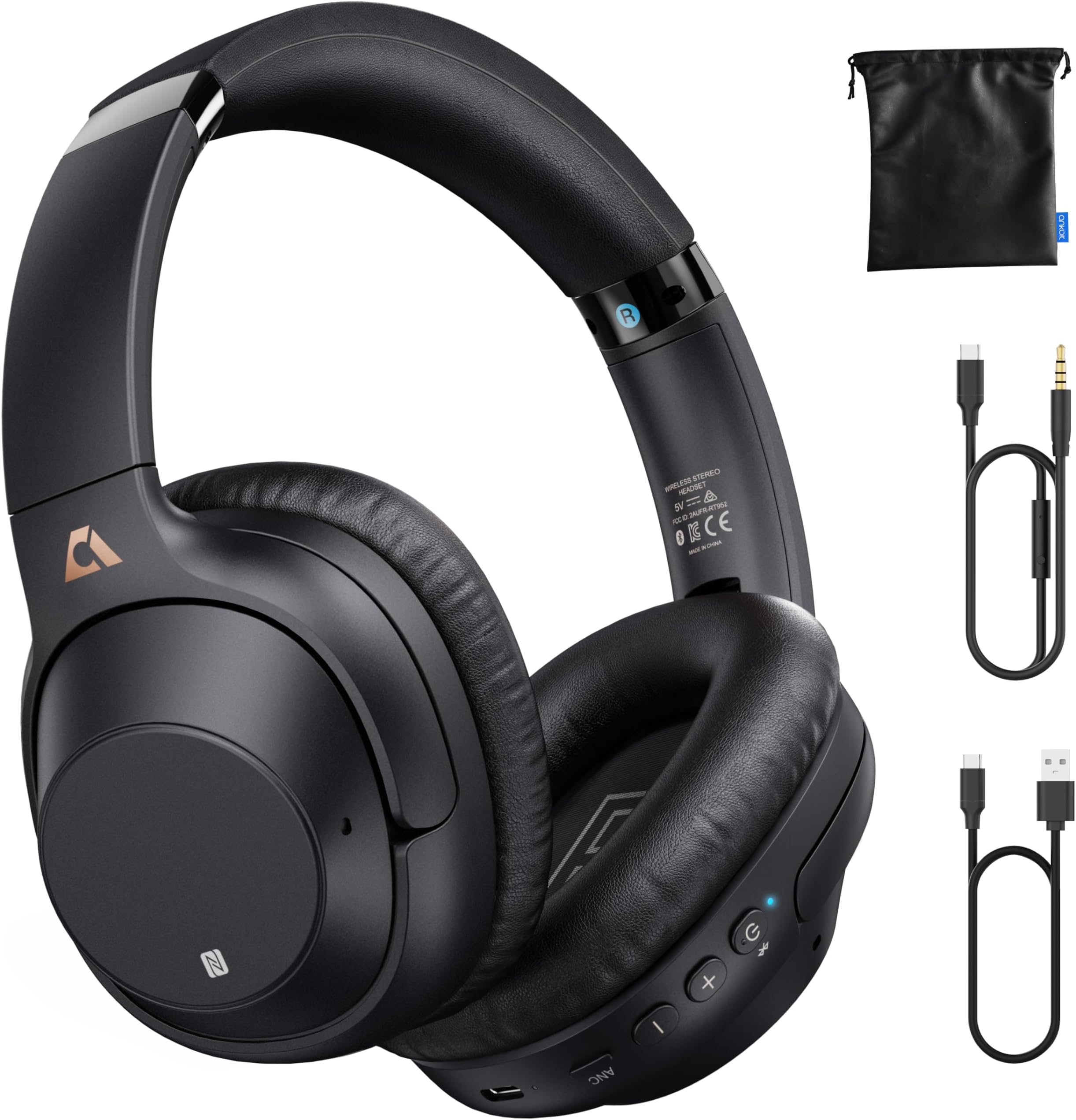 Amazon.com: Lavales Bluetooth 5.2 Hybrid Active Noise Cancelling ...