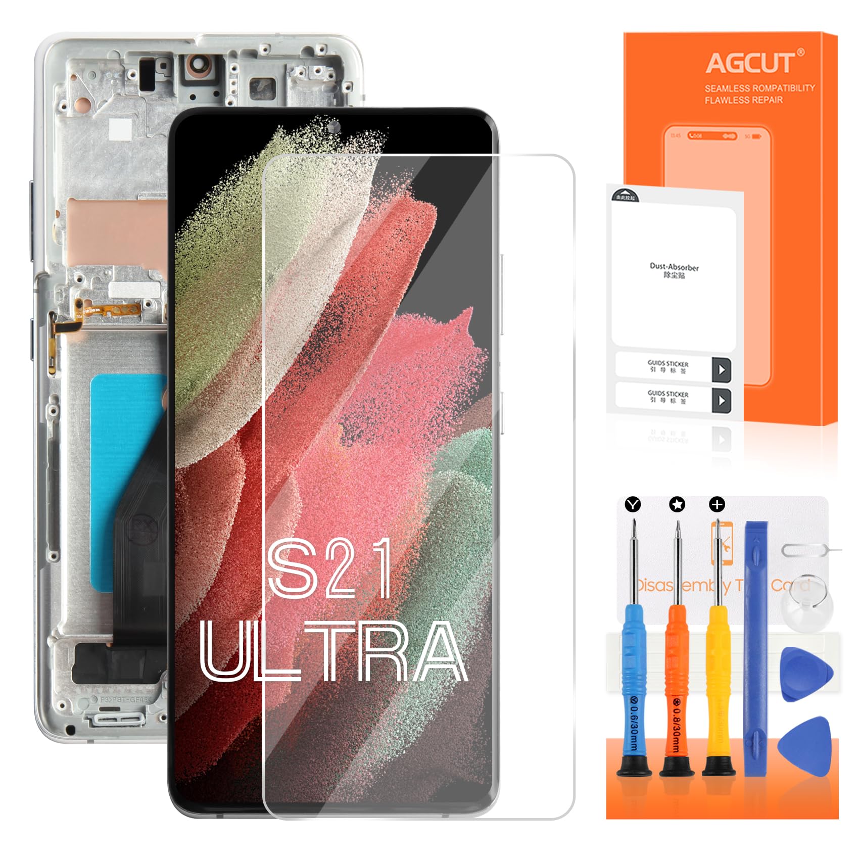 Amazon.com: OLED for Samsung Galaxy S21 Ultra 5G Screen Replacement for ...