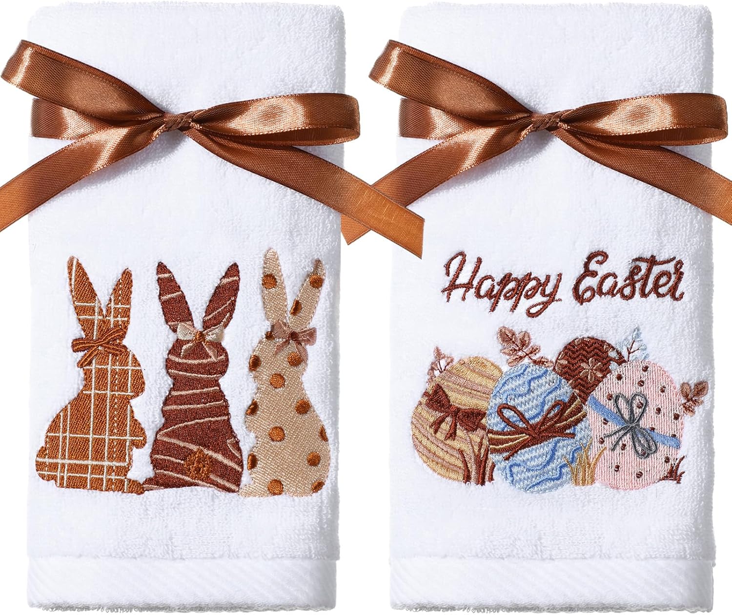 Amazon.com: Remagr 2 Pack Easter Bathroom Hand Towels Cotton ...