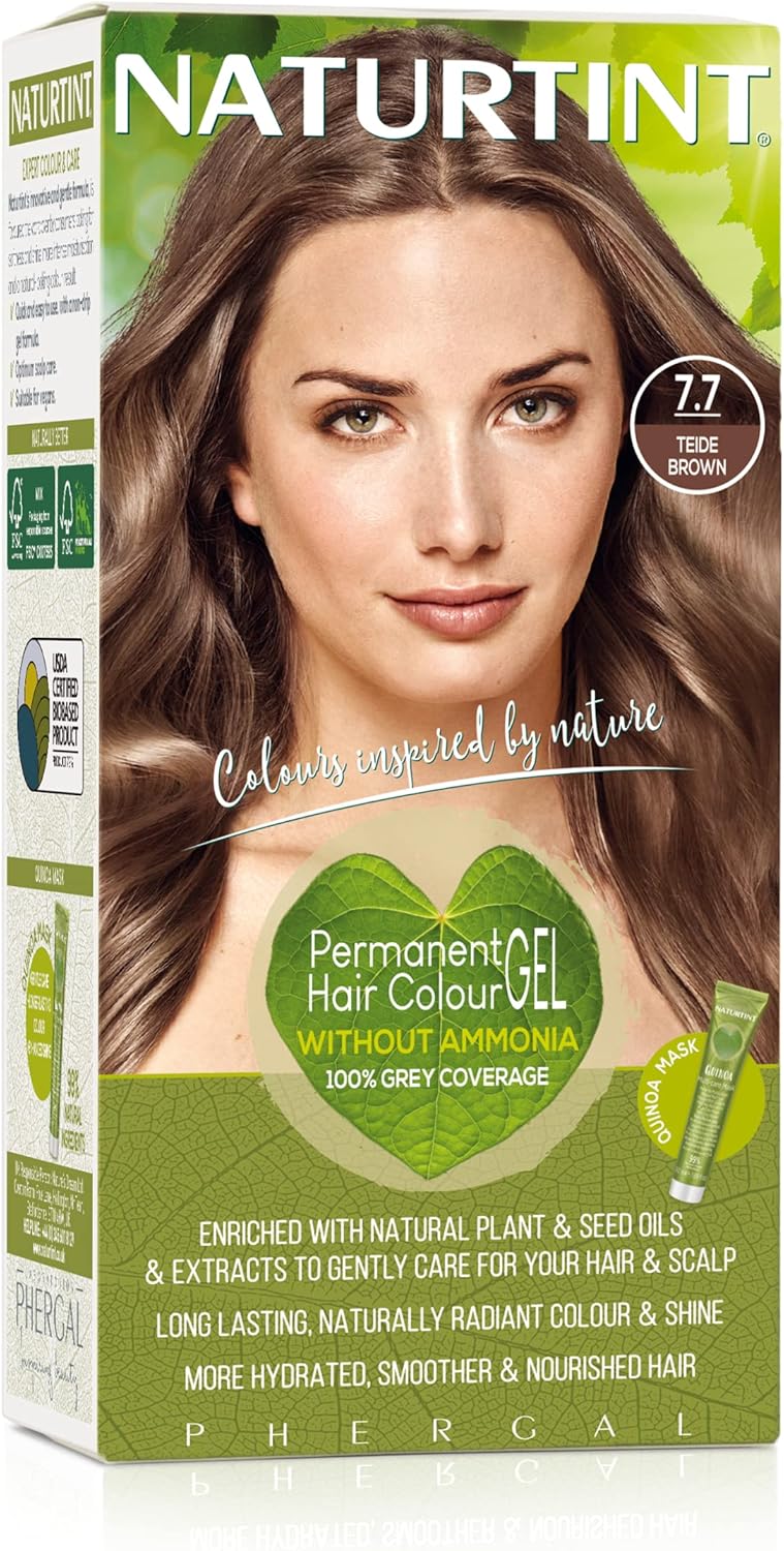 Naturtint Permanent Hair Colour, 7.7 Teide Brown : Amazon.co.uk: Beauty