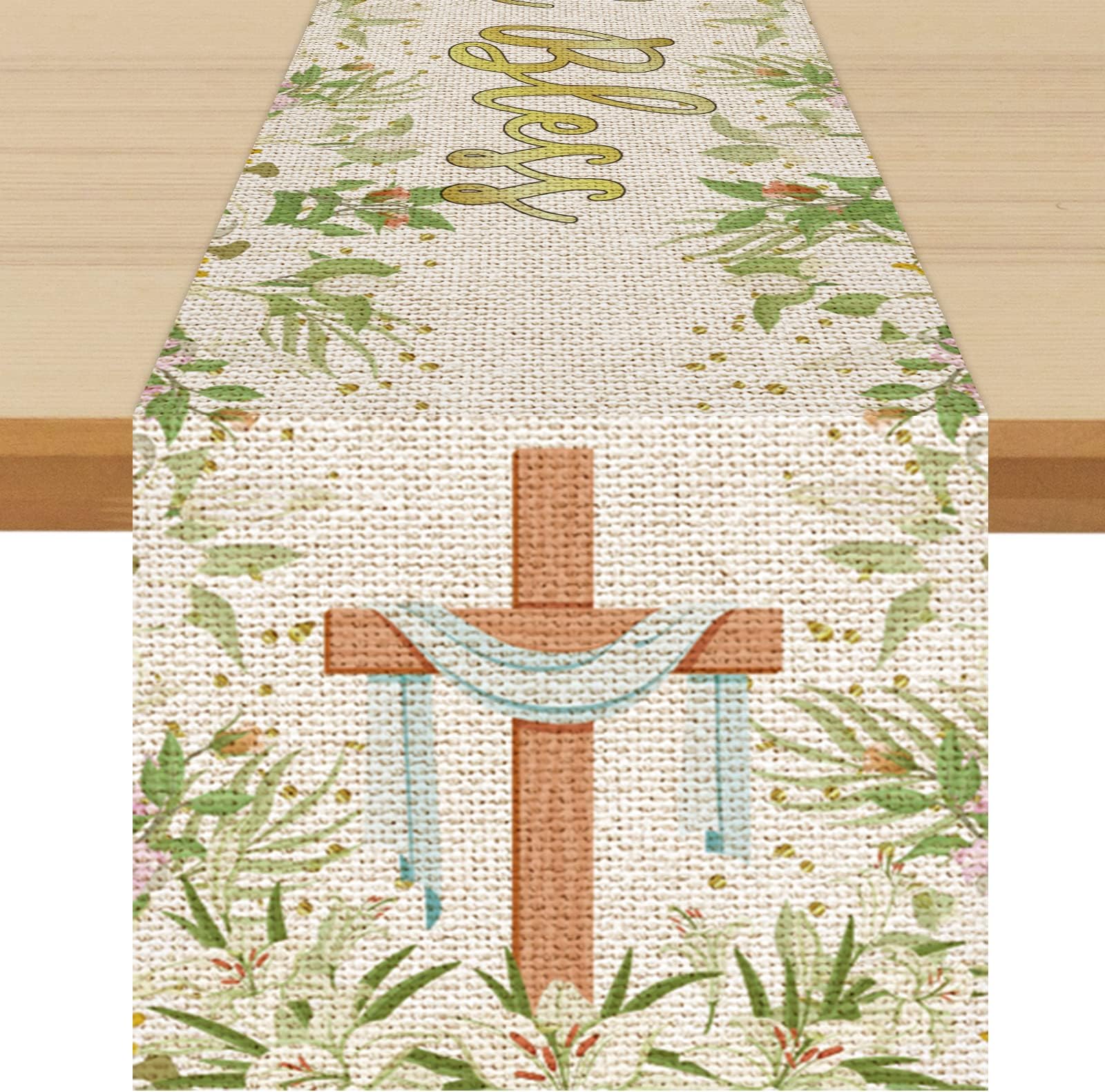 Amazon.com: Belrew God Bless Table Runner, Baby Shower Party ...