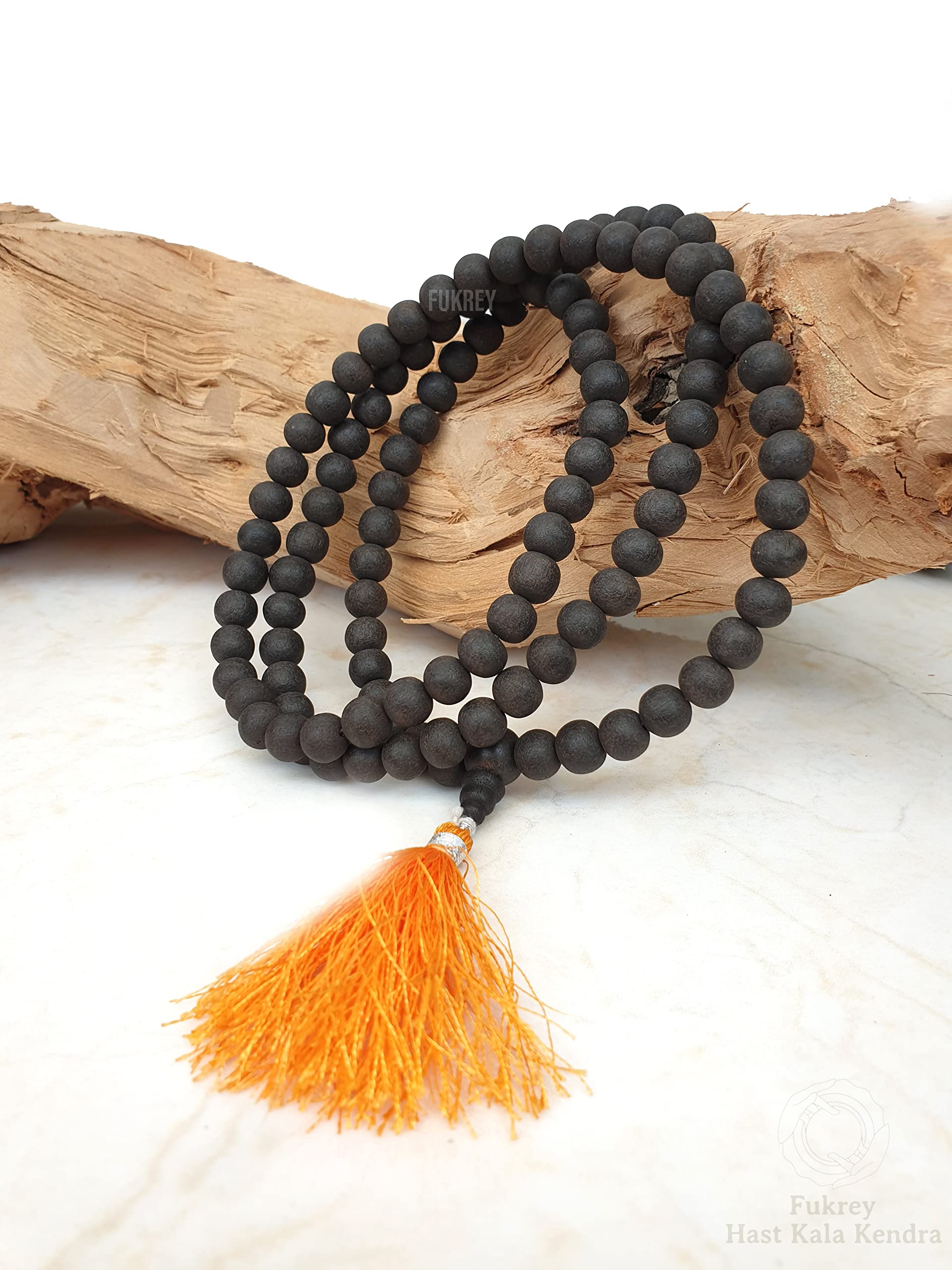 Karungali Kattai Unpolished Natural Ebony Wood Mala Orignal Pure Black ...