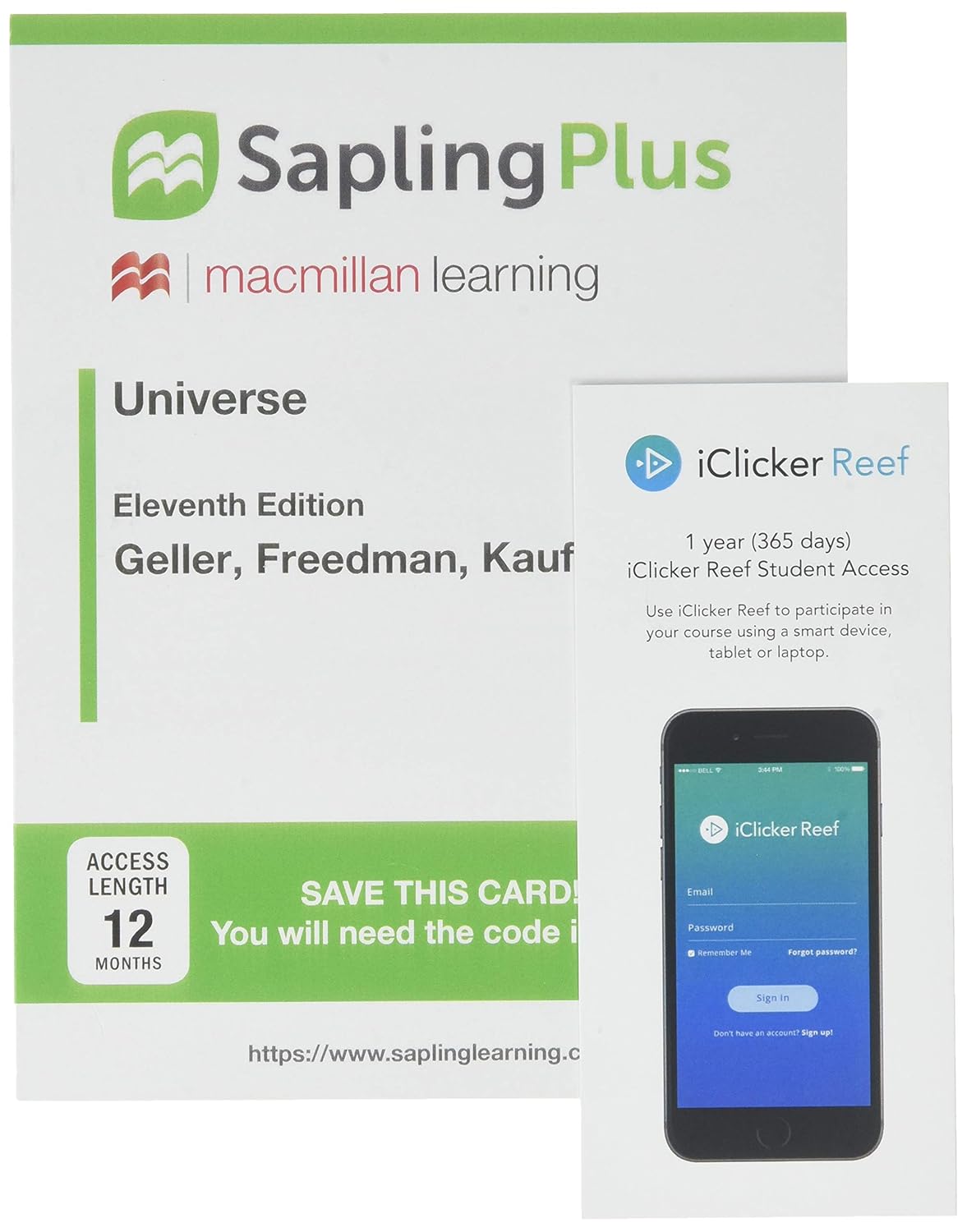 SaplingPlus for Freedman's Universe (Twelve-Months Access) & iClicker ...