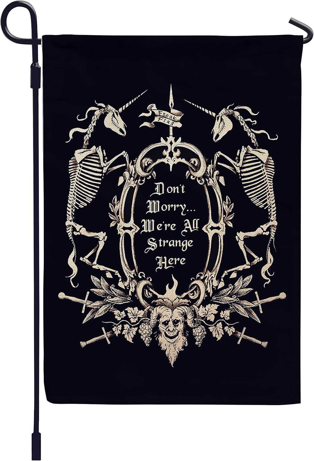 Amazon.com : Gothic Art Welcome Vertical Garden Flag - Double Sided 12 ...