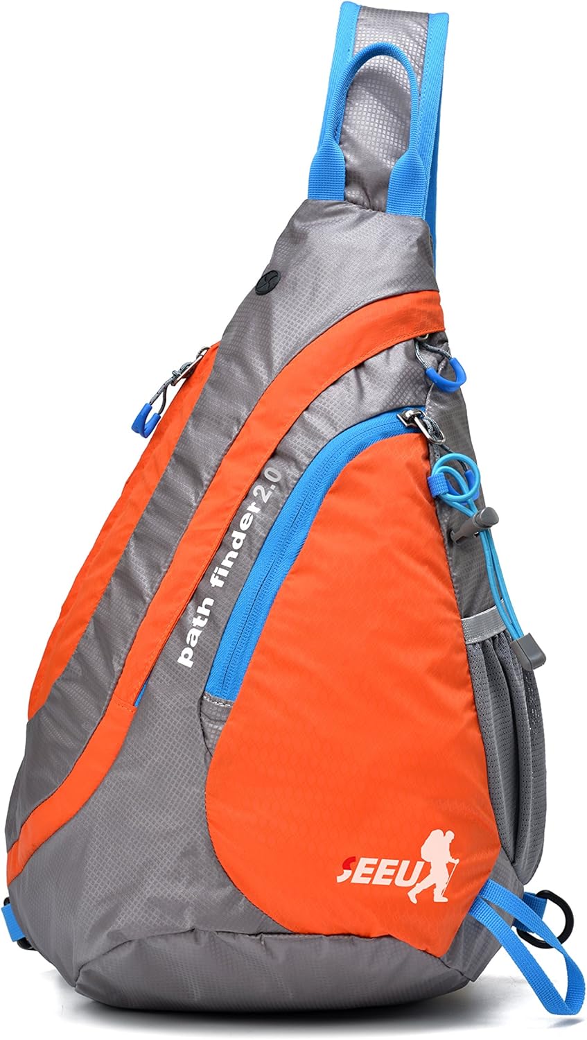 Amazon.com : SEEU Sling Backpack for Women Men, Lightweight Back Sack ...