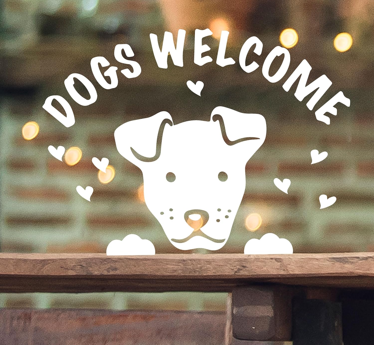 Dogs Welcome Sign Window Sticker Decals Vinyl Removable for Coffee ...