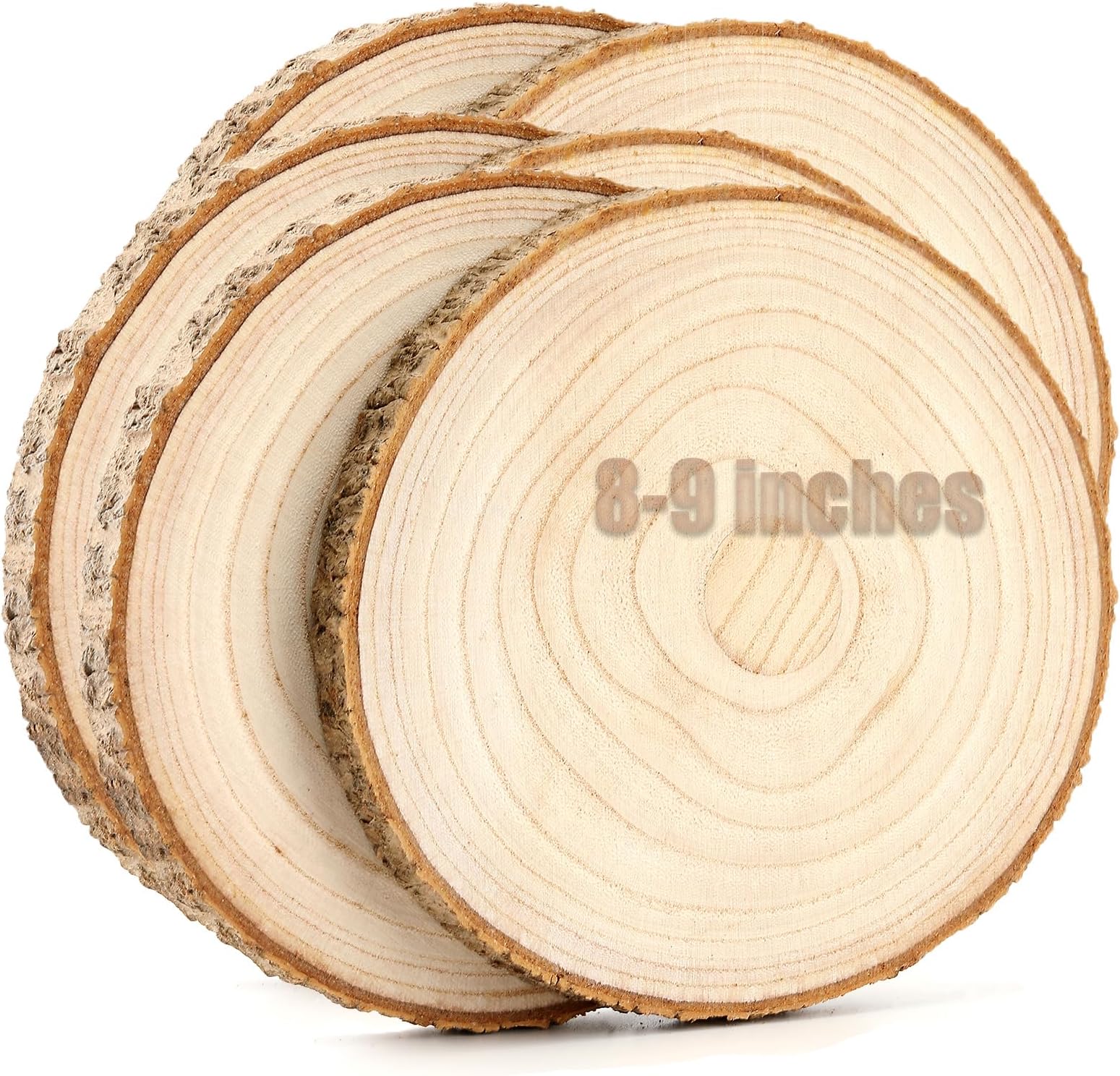 Amazon.com: PINGEUI 10 Piece 7-8 Inch Natural Wood Slices, Unfinished ...