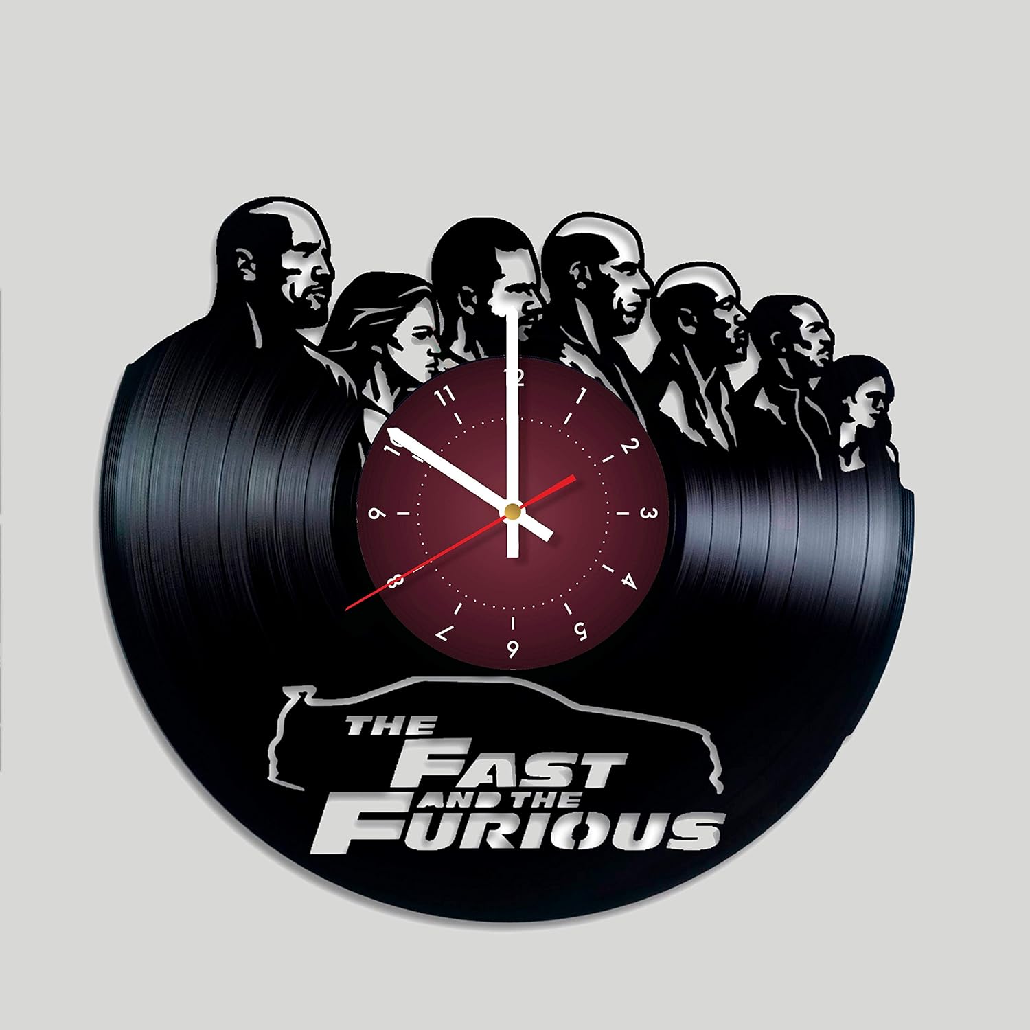 Amazon.com: Fast and Furious Art Vinyl Wall Clock Gift Room Modern Home ...