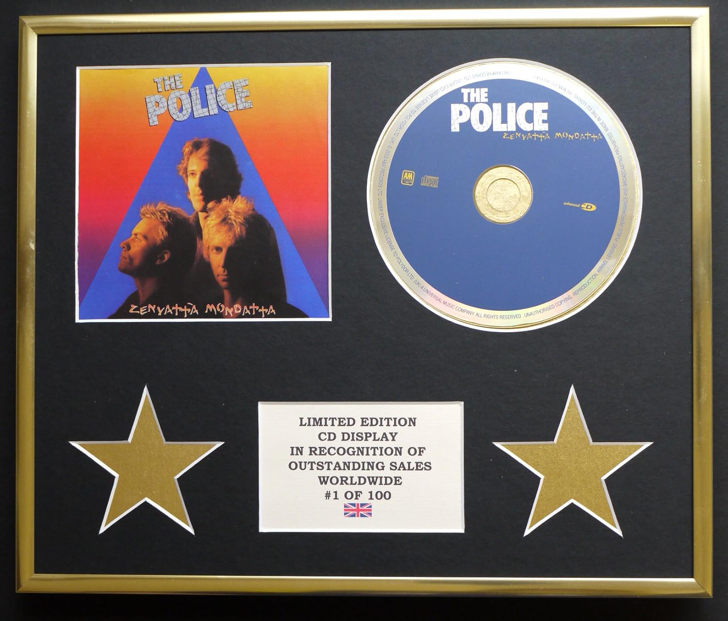 Amazon.com: THE POLICE/CD DISPLAY/LIMITED EDITION/COA/ZENYATTA MONDATTA