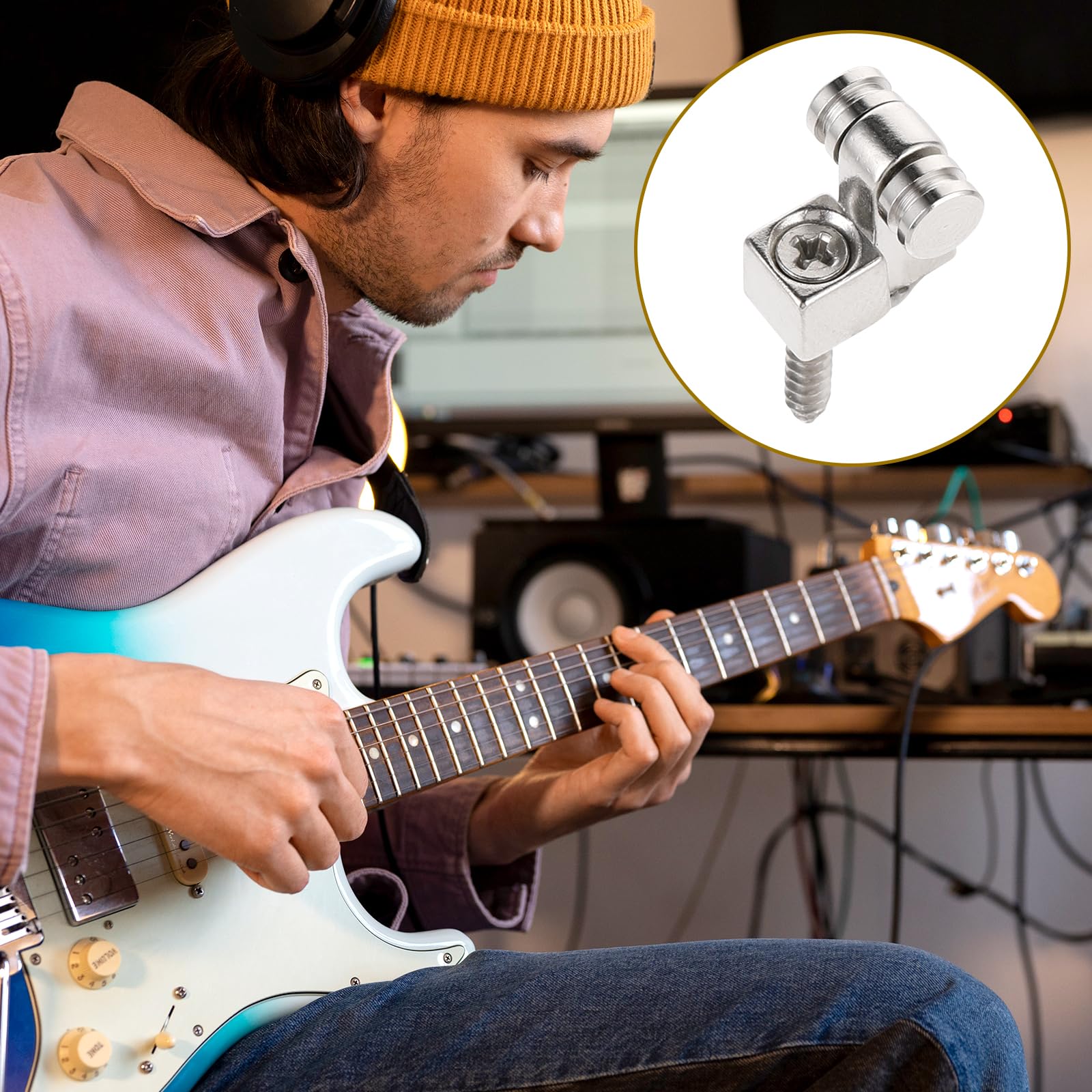 Snapklik.com : Guitar Roller String Retainers, 4 Pcs String Trees For ...