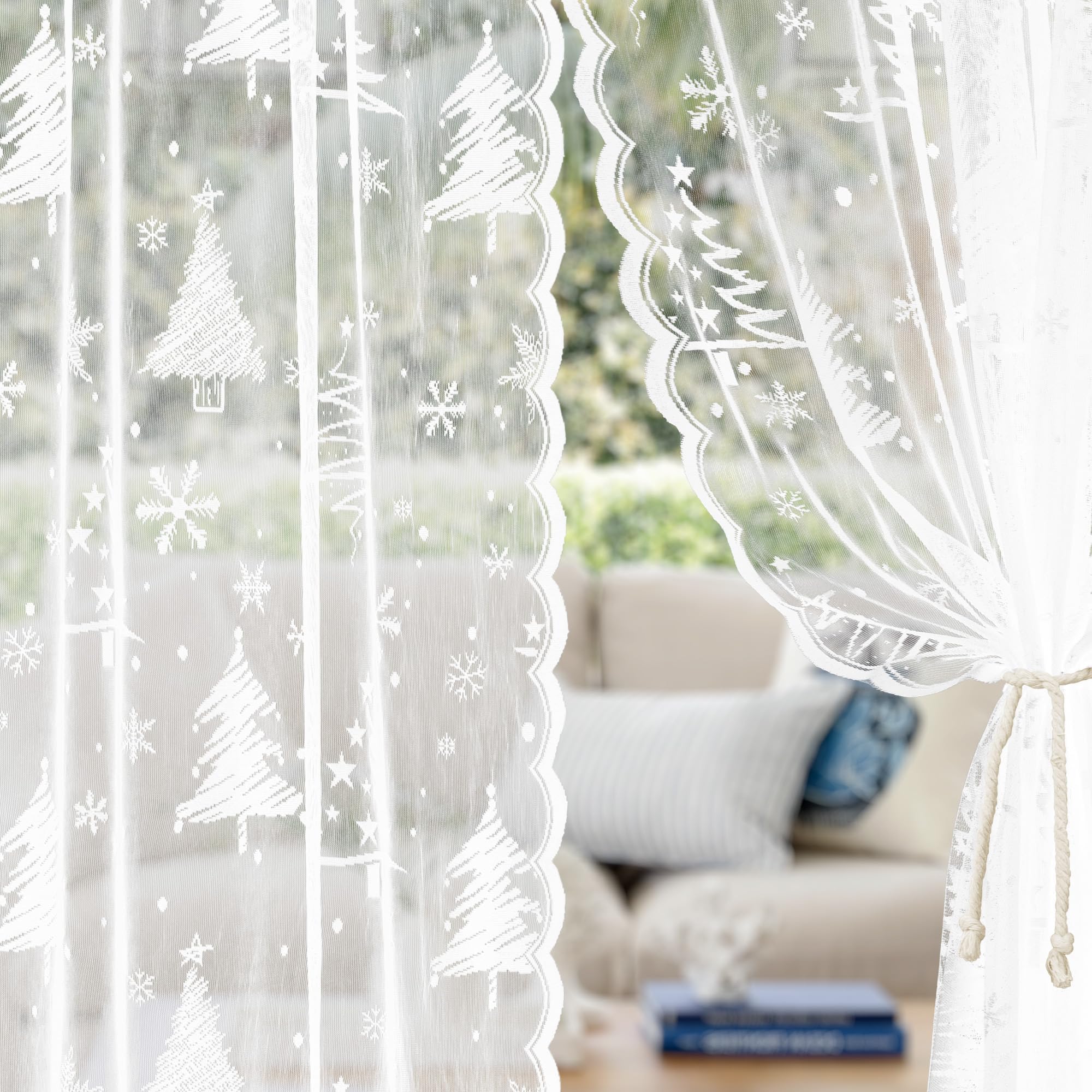 Amazon.com: BGment Sheer Curtains for Bedroom 2 Panels Set, Short ...