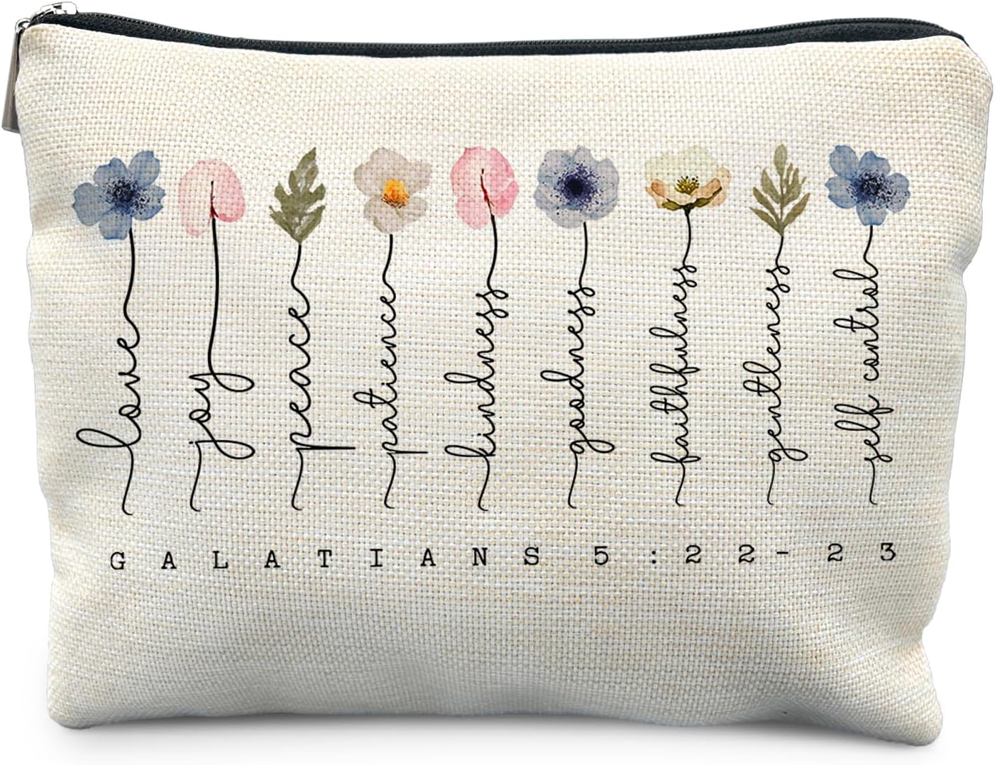 Amazon.com: Likjad Christian Gifts Makeup Bag, Floral Christian ...