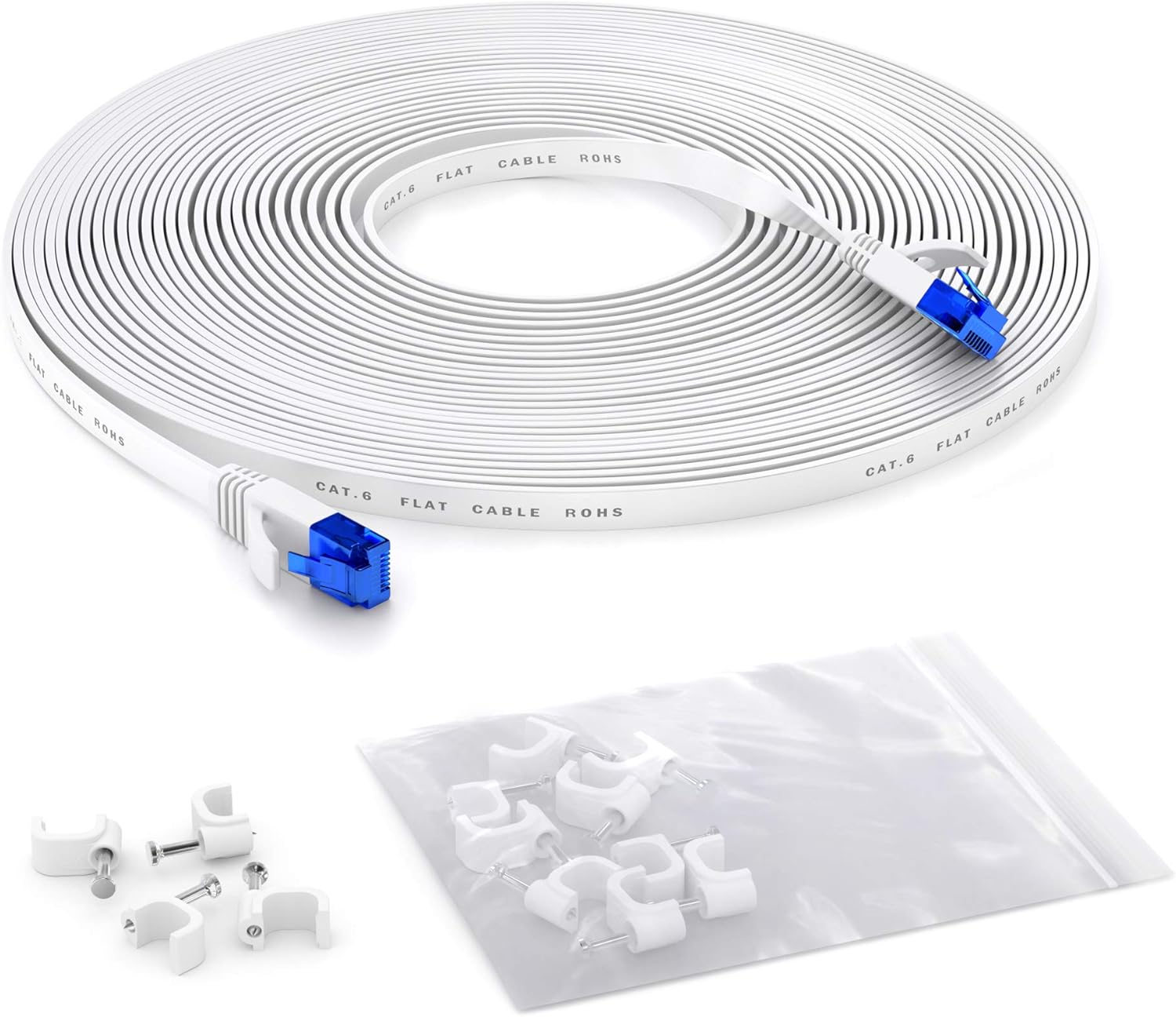 Amazon.com: Flat Ethernet Cable with Break-Proof Design, Internet/LAN ...