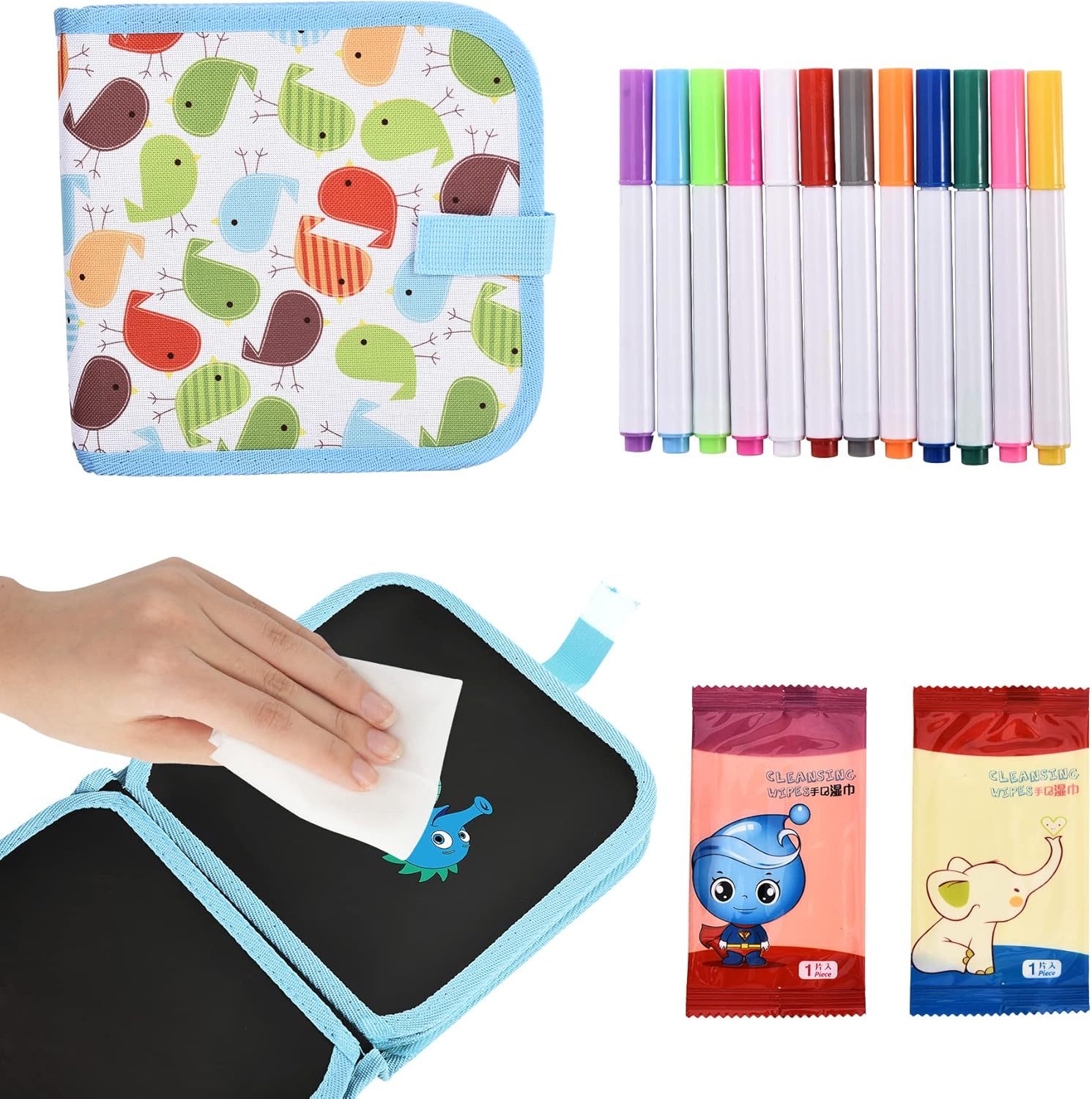 Erasable Doodle Book,Drawing Toys for Kids Erasable Drawing Pad 8″x8 ...