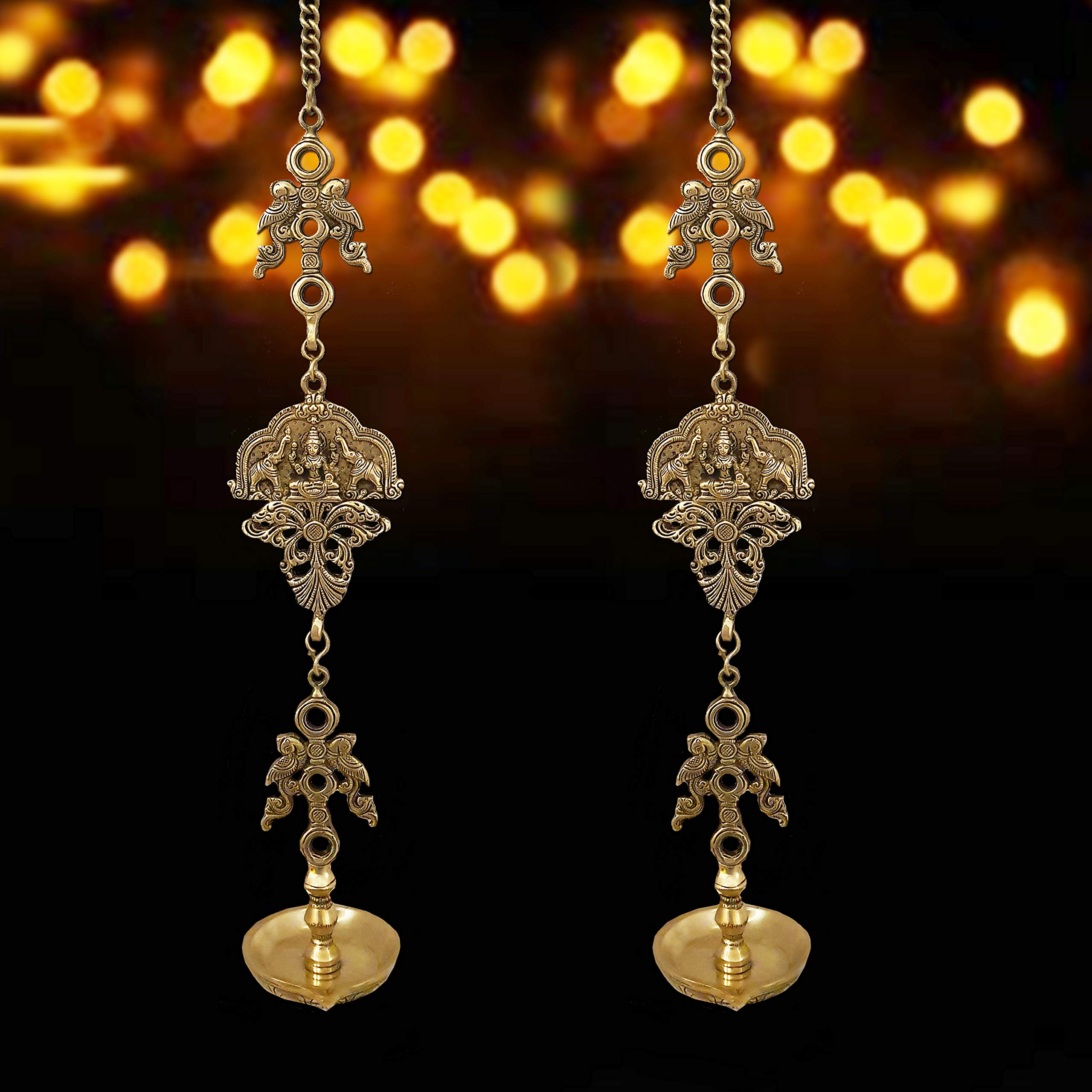 Buy Indian Diwali Oil Lamp Pooja Diya Brass Light Puja Decorations ...