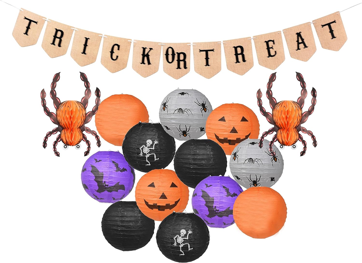 Amazon.com: Mandala Crafts Halloween Banner, Trick or Treat Halloween ...
