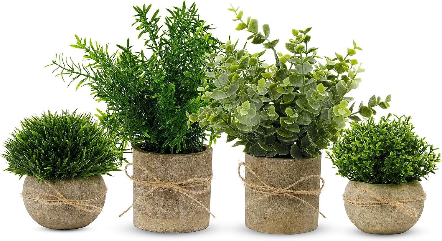 Amazon.com: PENGYEE 4Pcs Small Fake Plants for Shelf Decor - Faux ...