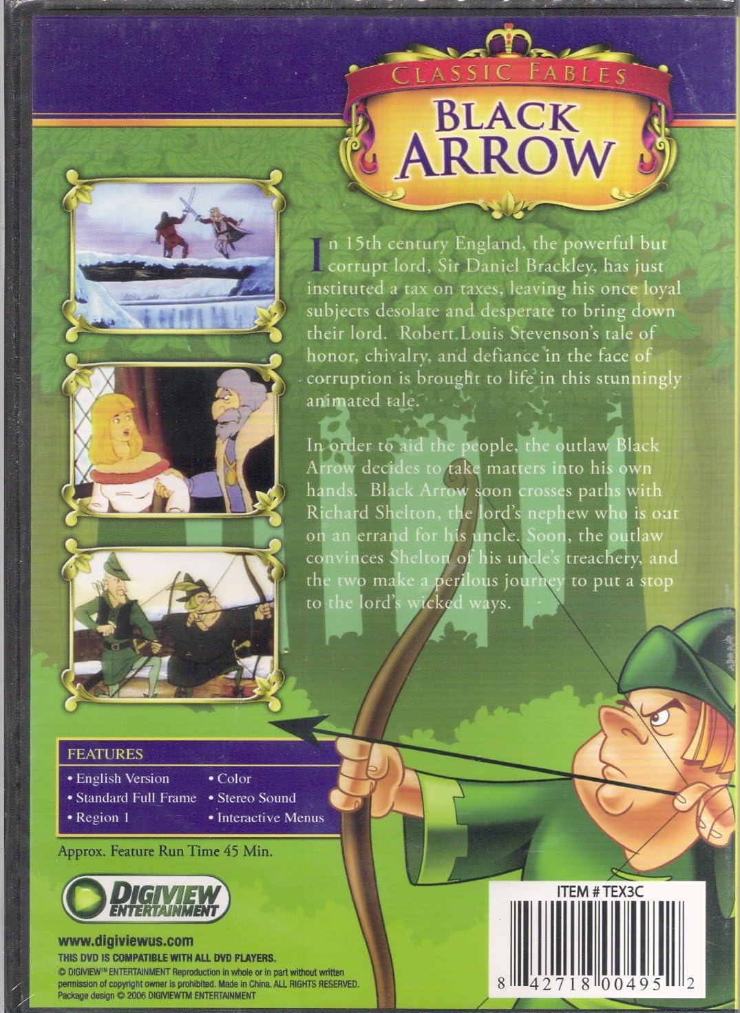 Classic Fables Black Arrow [DVD] : Amazon.com.br: Brinquedos e Jogos